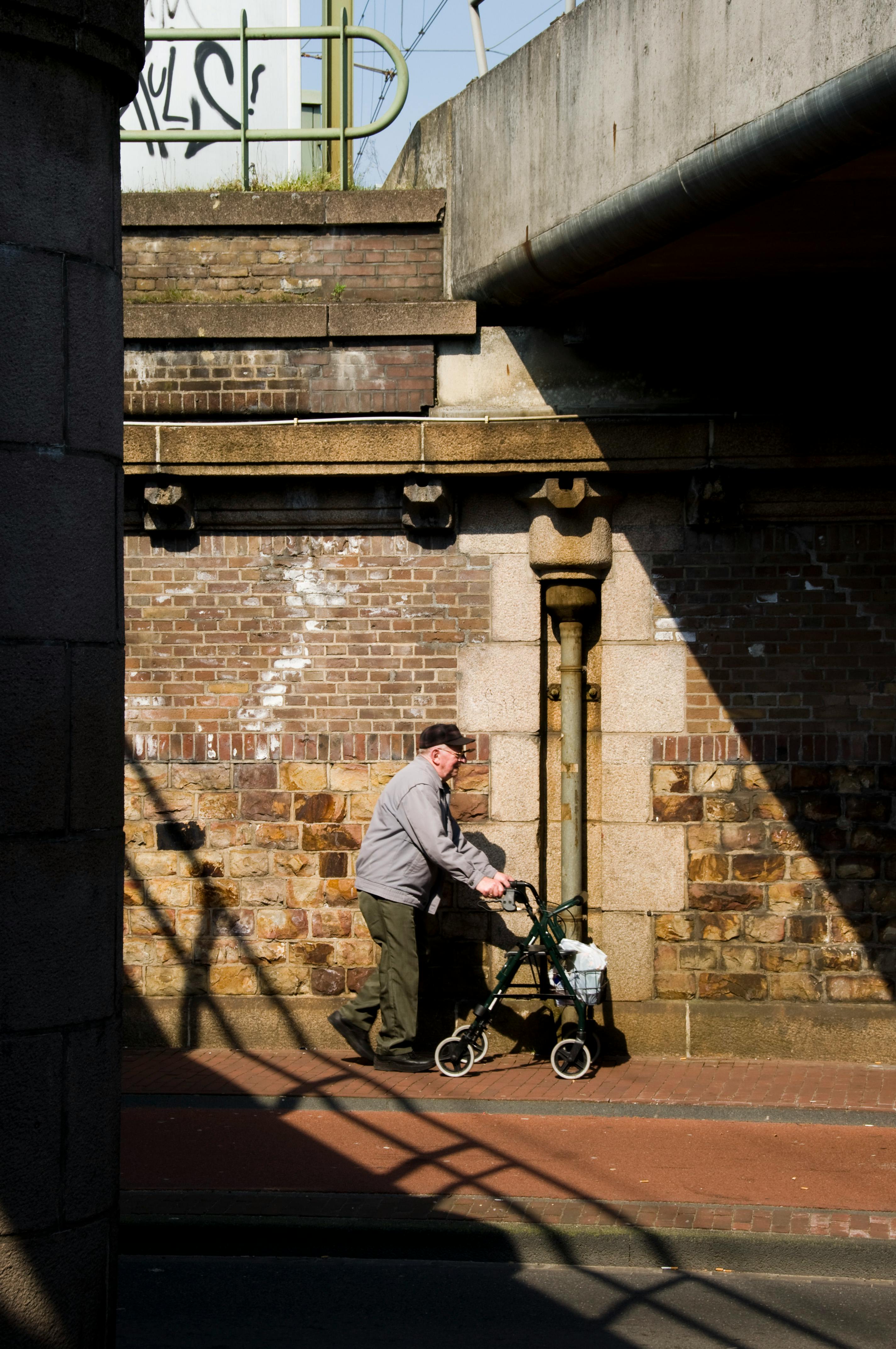 Elderly Man with Walking Frame · Free Stock Photo