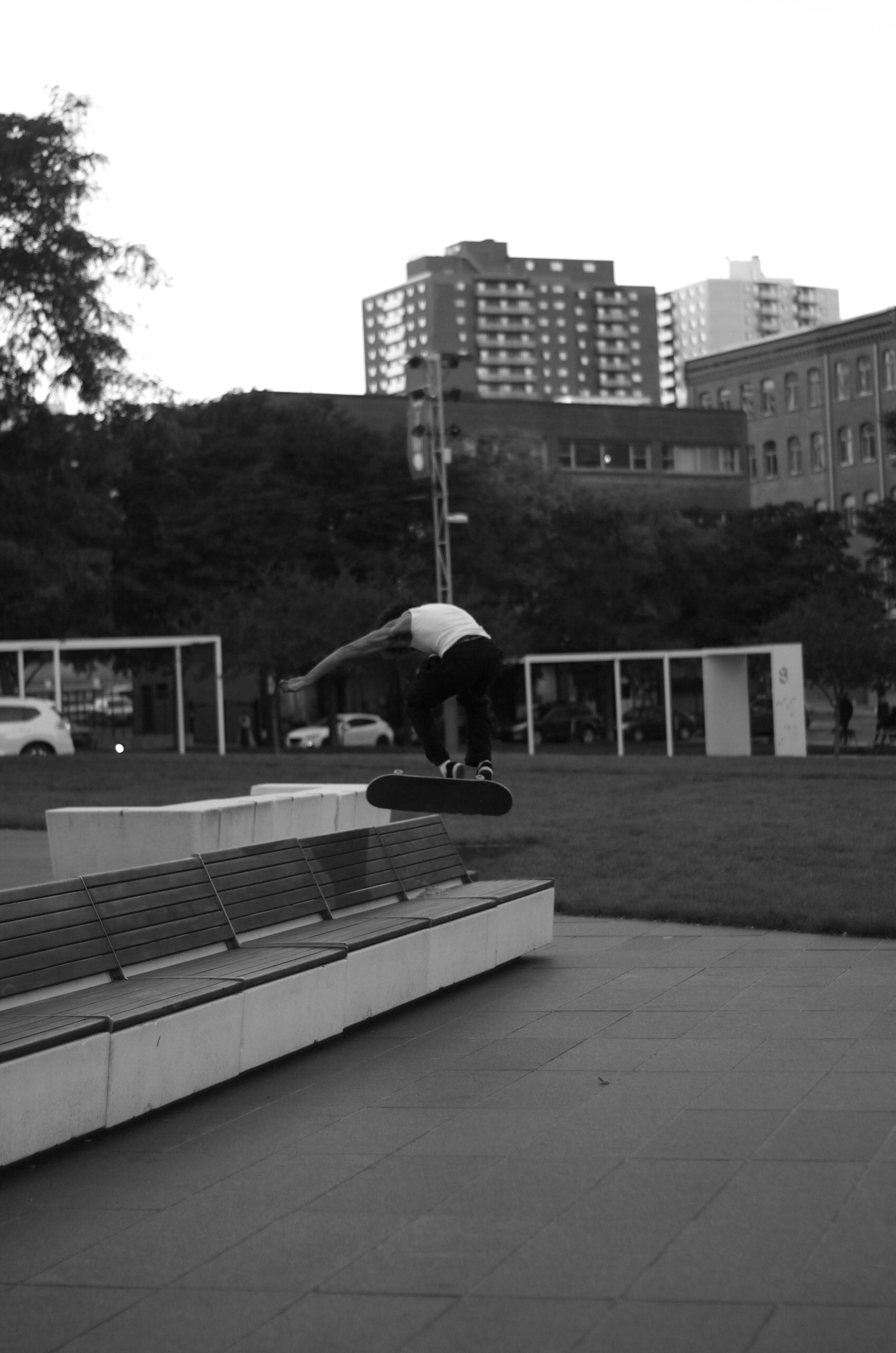 Black and White Photo of a Person Doing Tricks on a Skateboard · Free ...