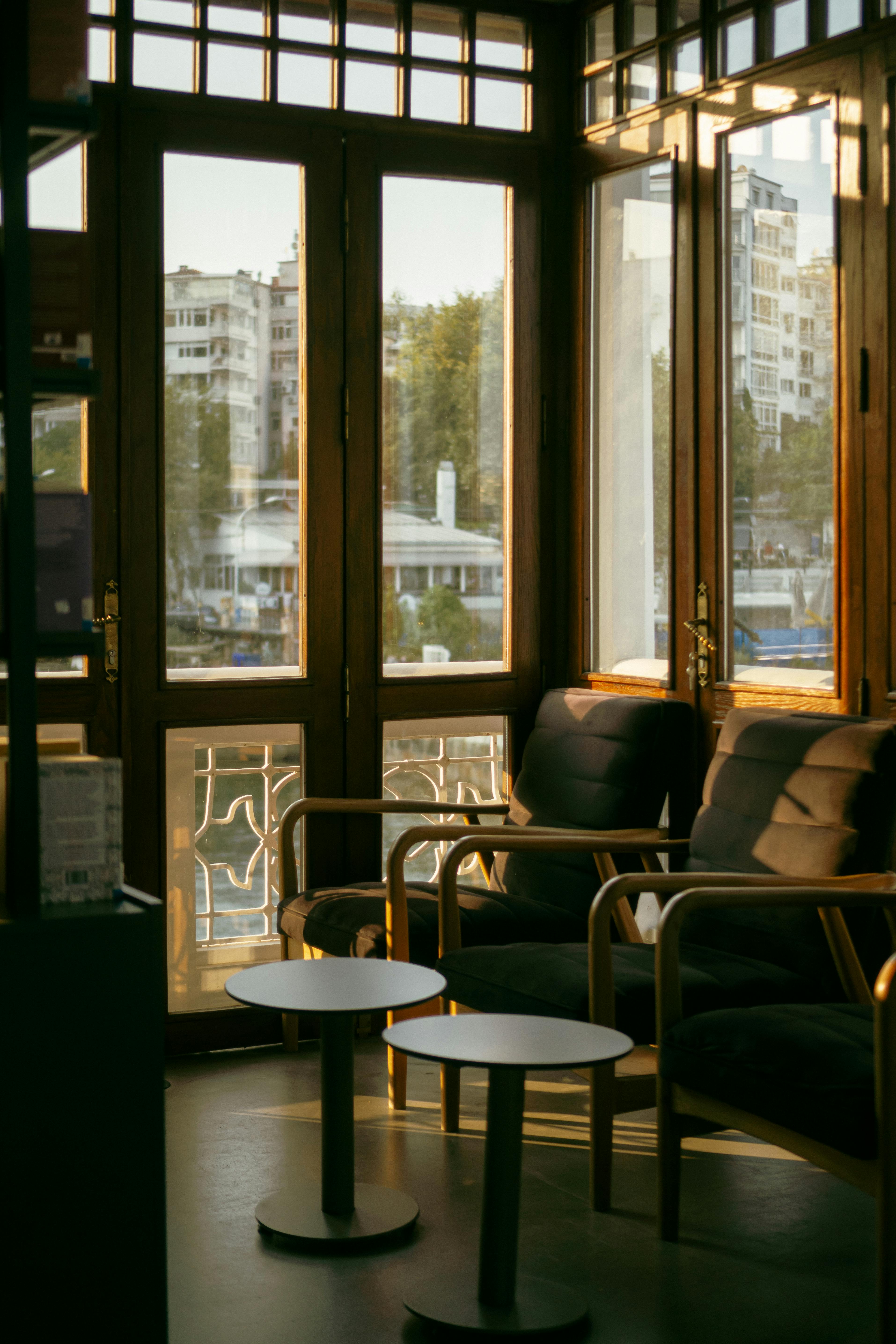 Empty Armchairs and Tables · Free Stock Photo