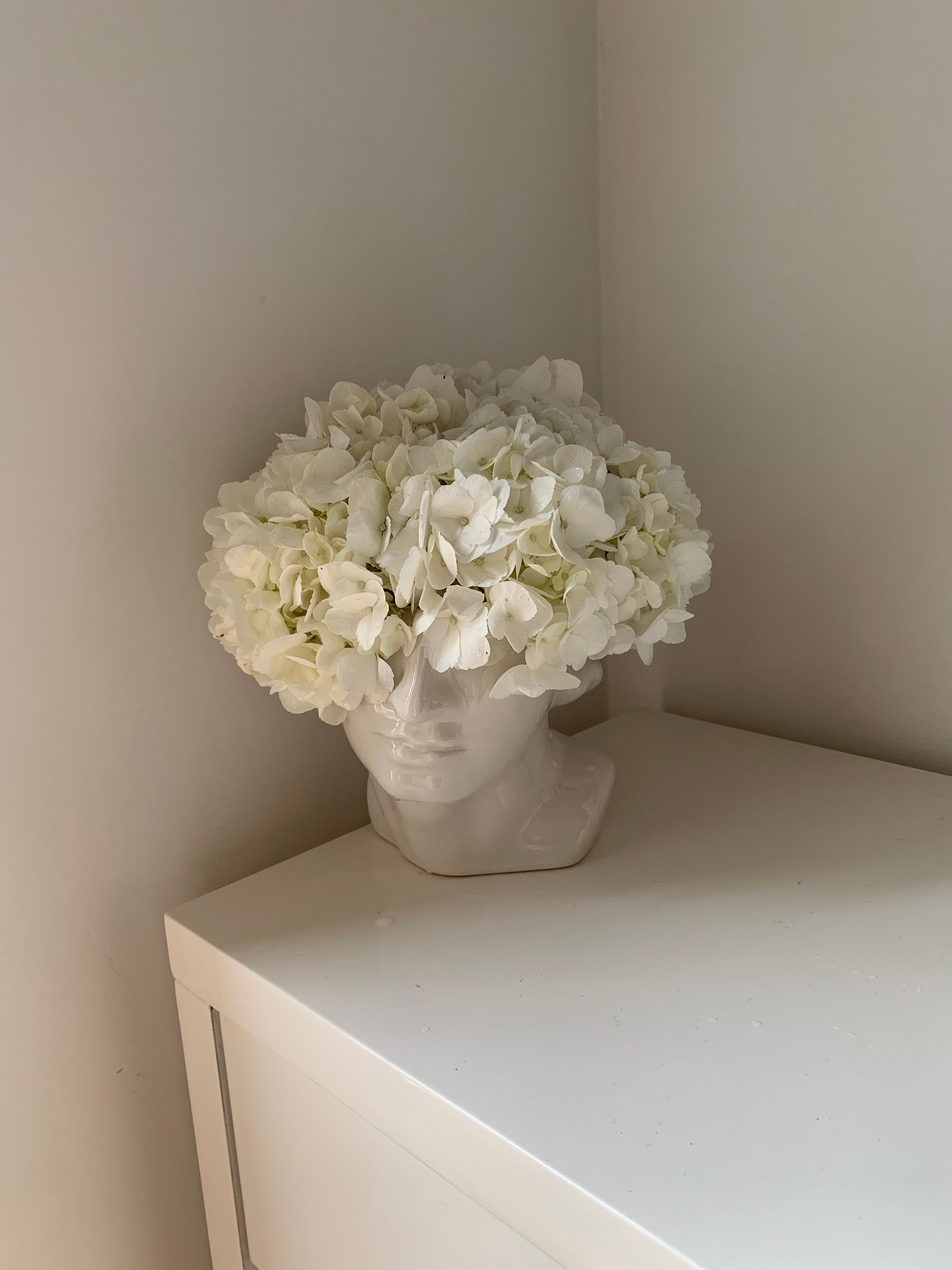 Bust with White Flowers · Free Stock Photo