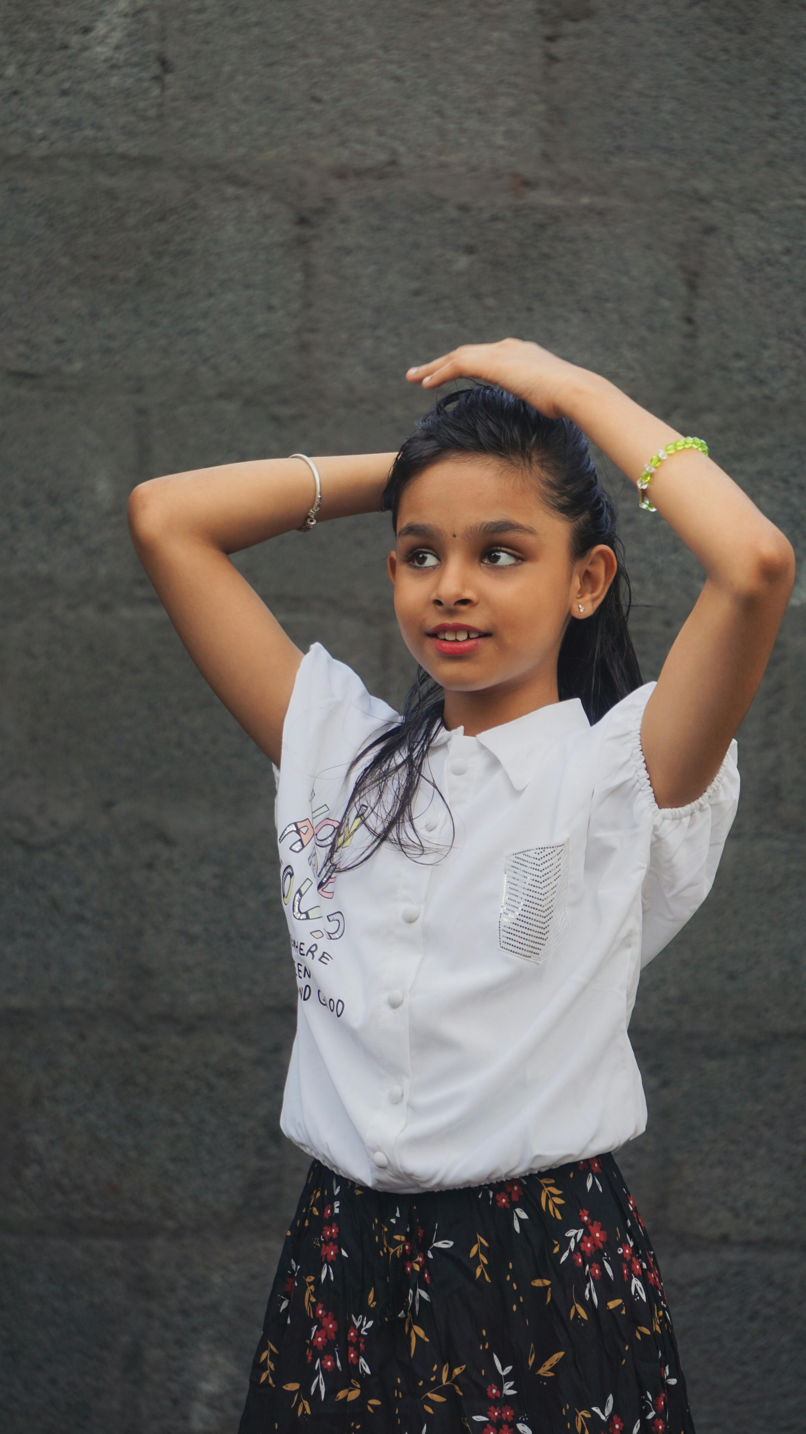 Portrait of Girl in White Shirt · Free Stock Photo
