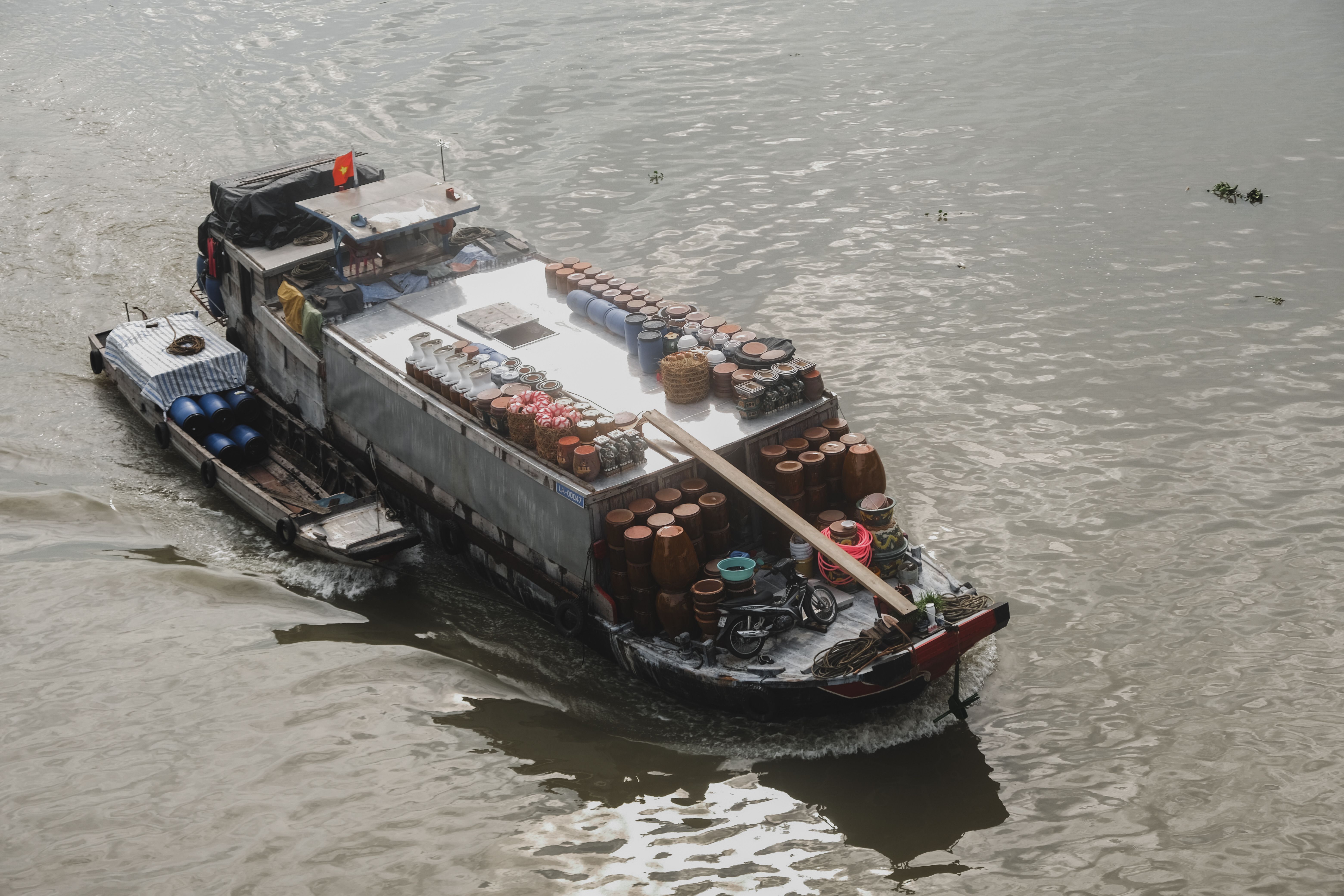 Barge Sailing on Lake · Free Stock Photo