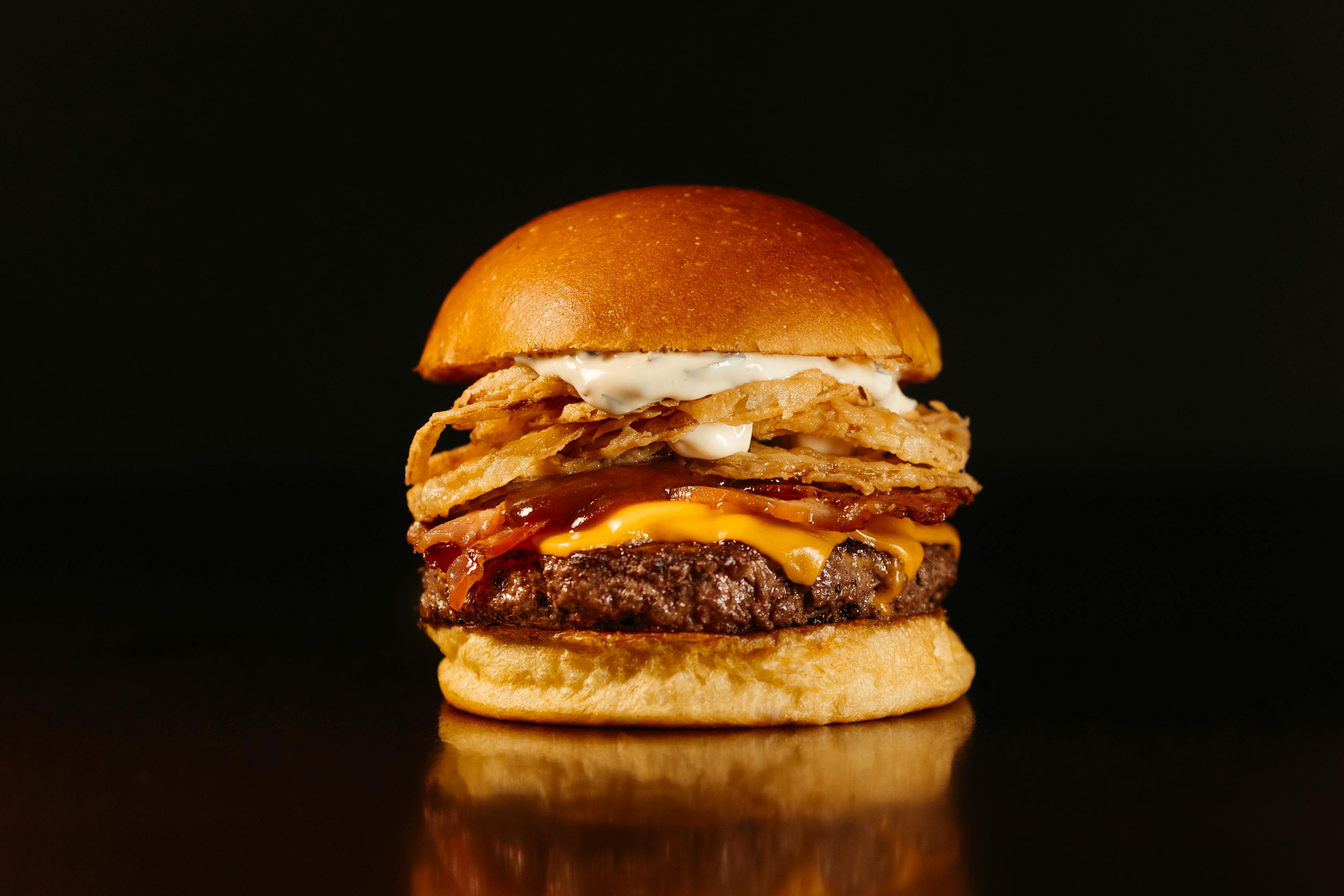 Fast Food on Black Background · Free Stock Photo