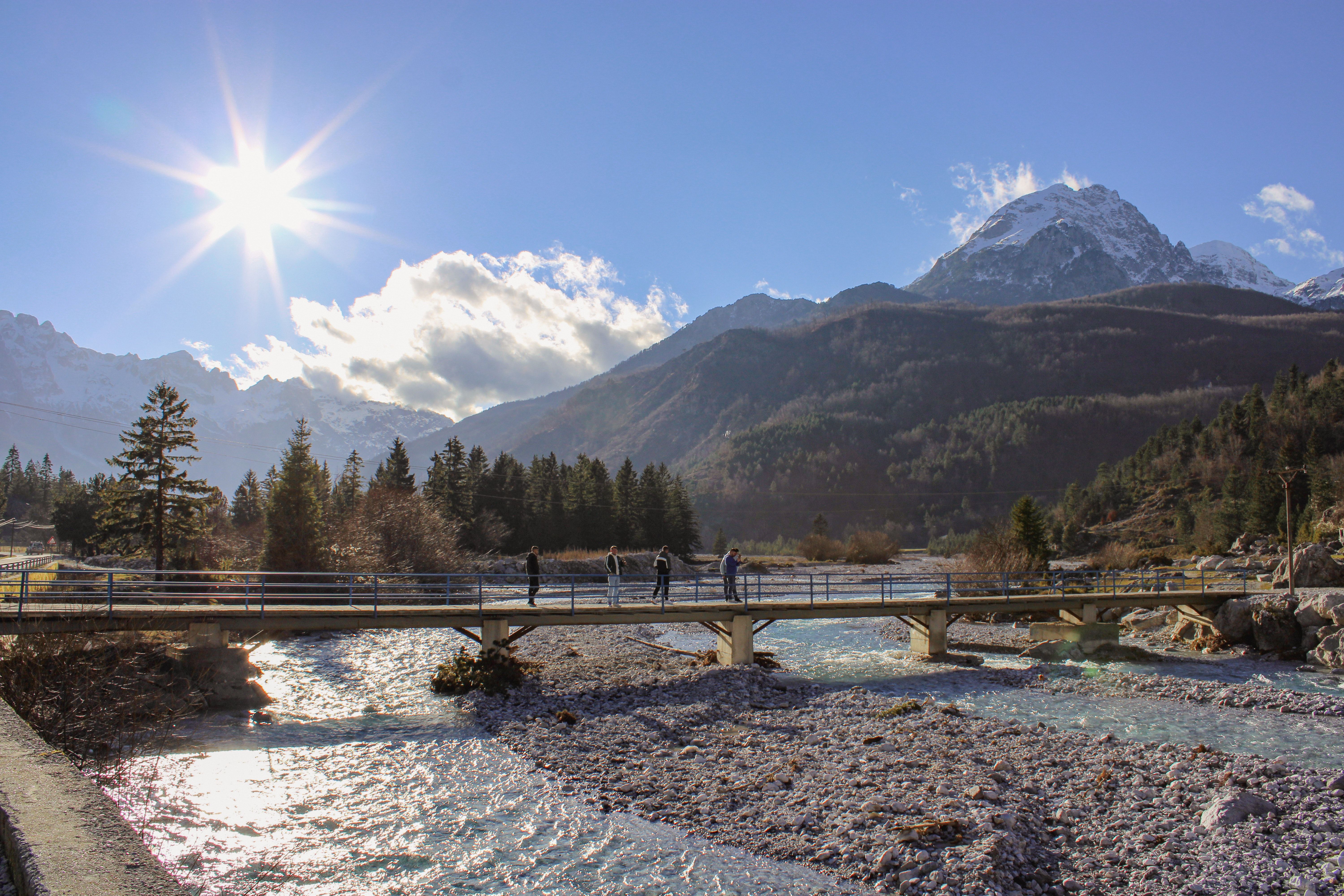 Bridge in a Mountain Valley in Alps · Free Stock Photo