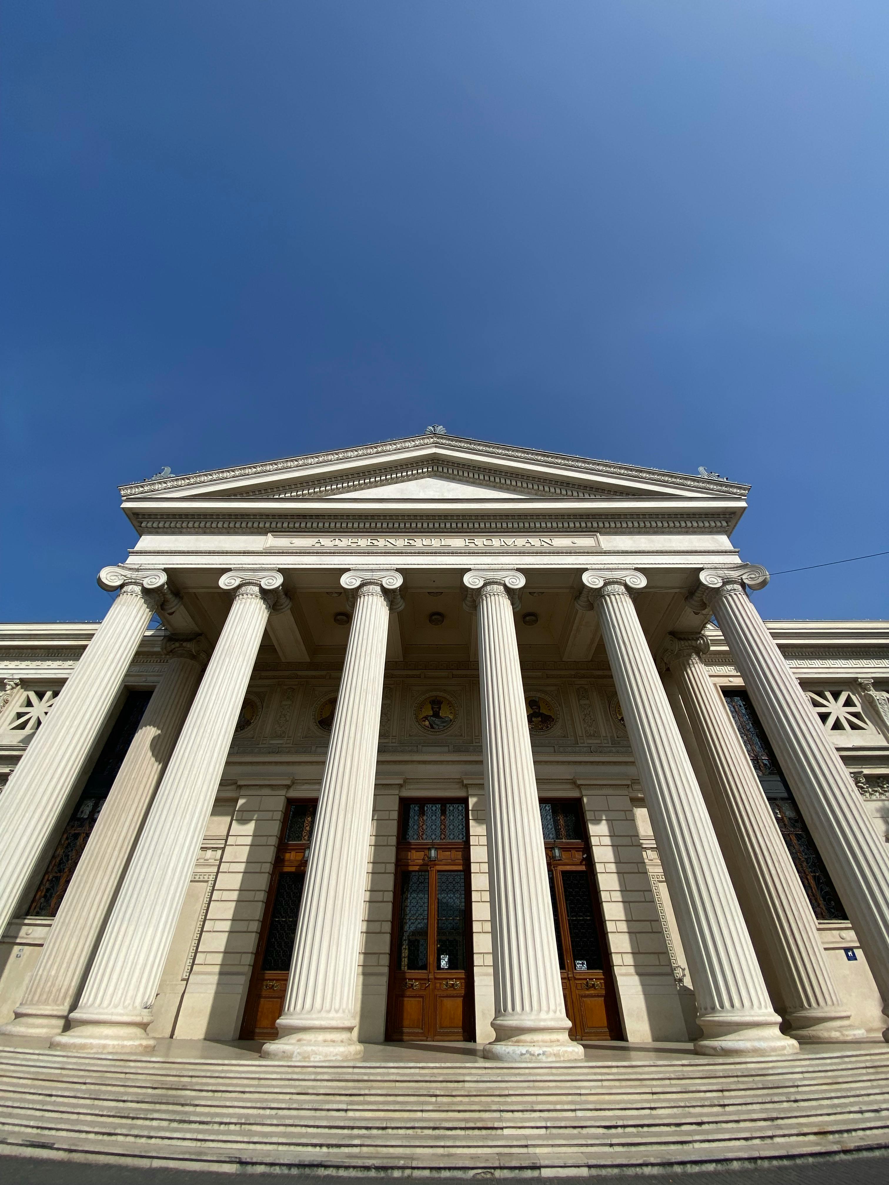 Columns in Building Facade · Free Stock Photo