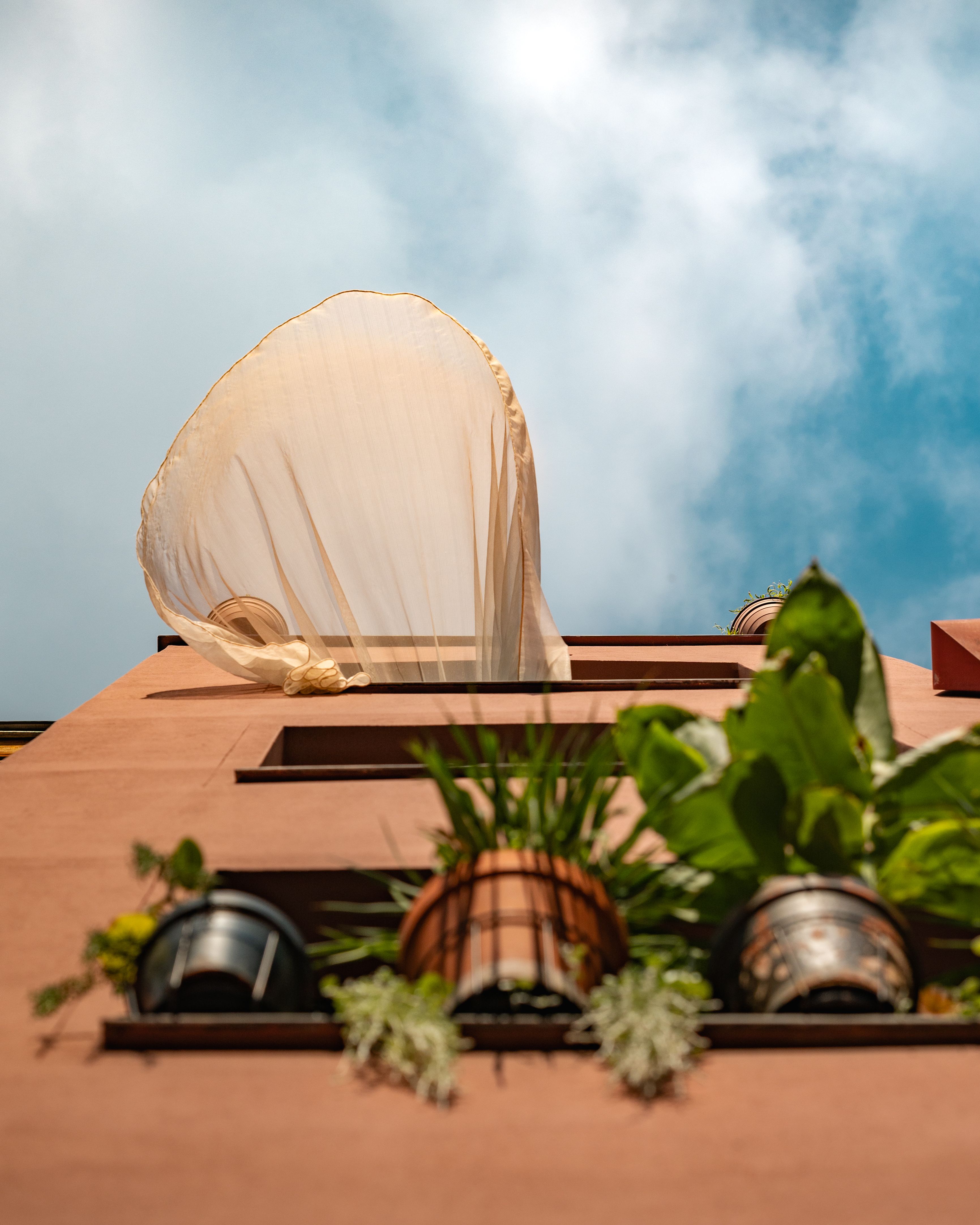 Wind Blowing out Curtain · Free Stock Photo