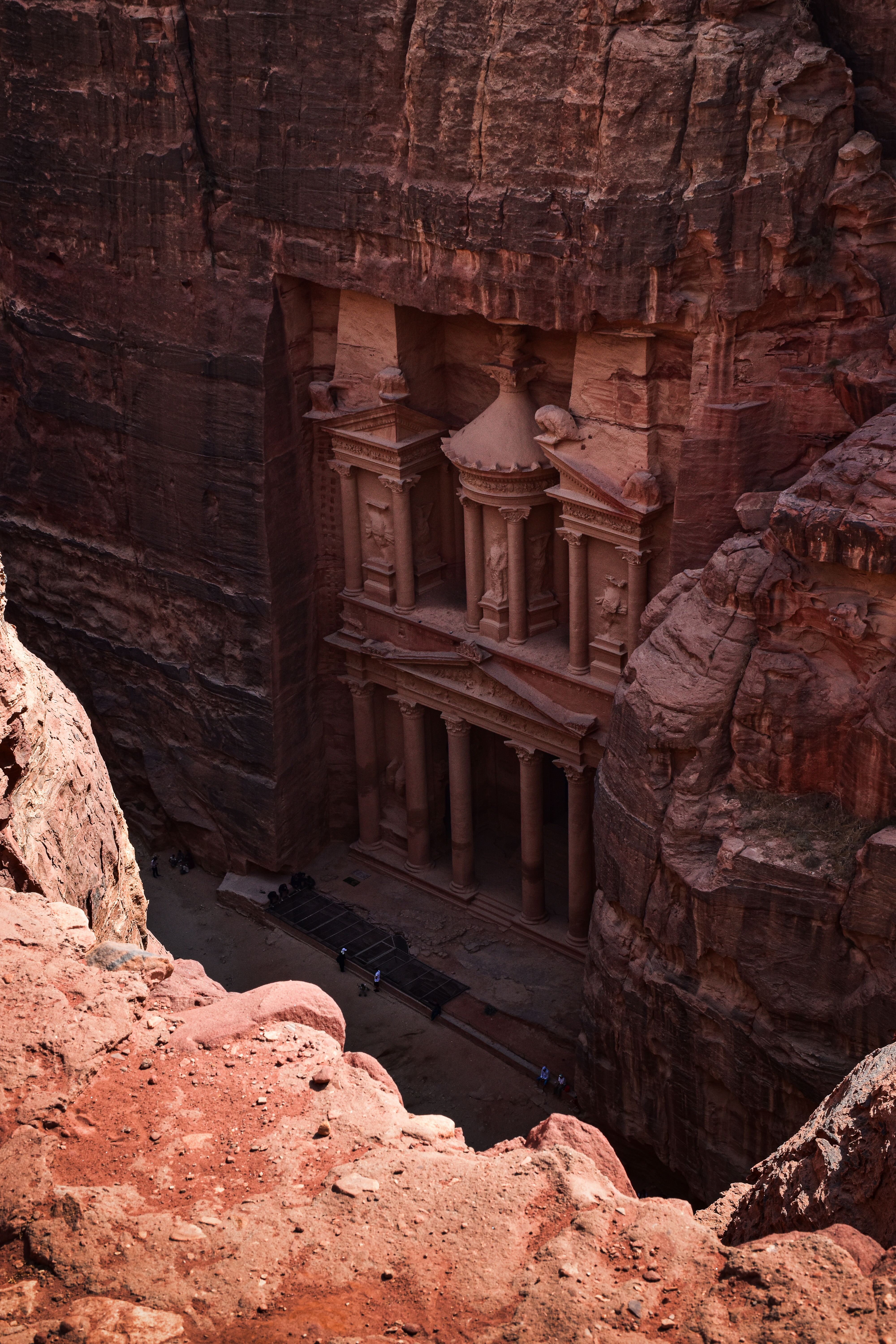 Red Light over Petra at Night · Free Stock Photo