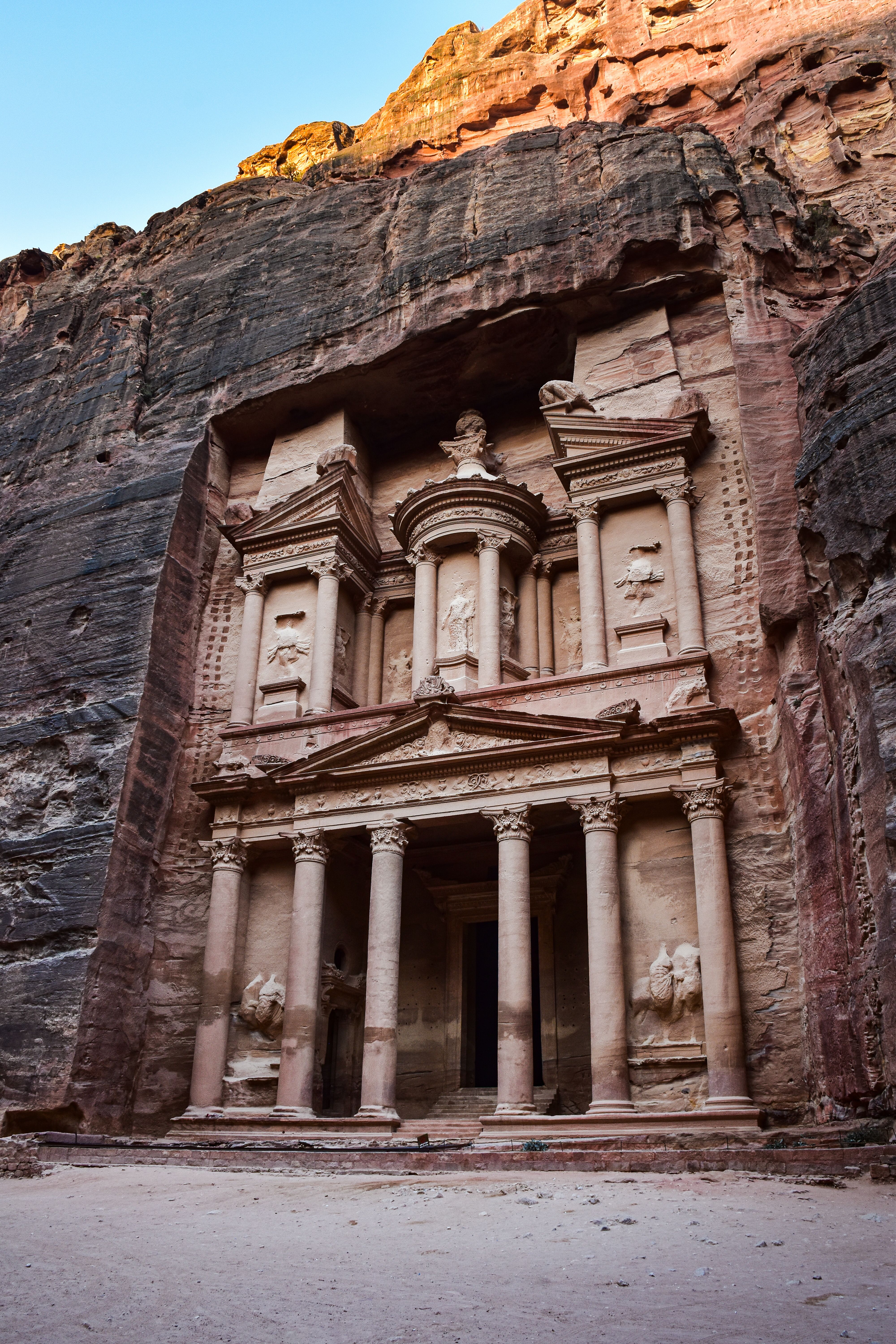 Red Light over Petra at Night · Free Stock Photo
