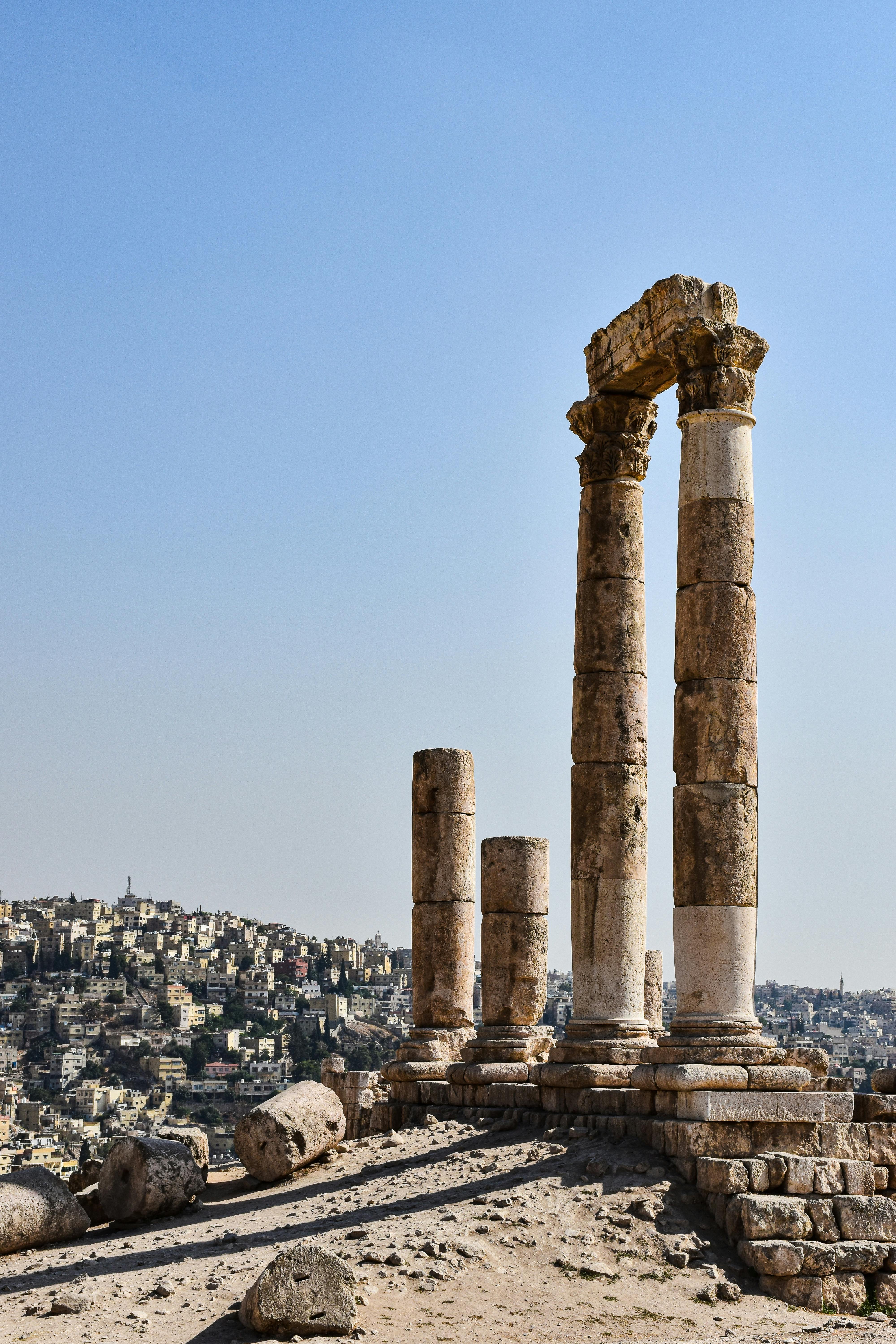 Roman Temple of Hercules Ruins in Amman, Jordan · Free Stock Photo