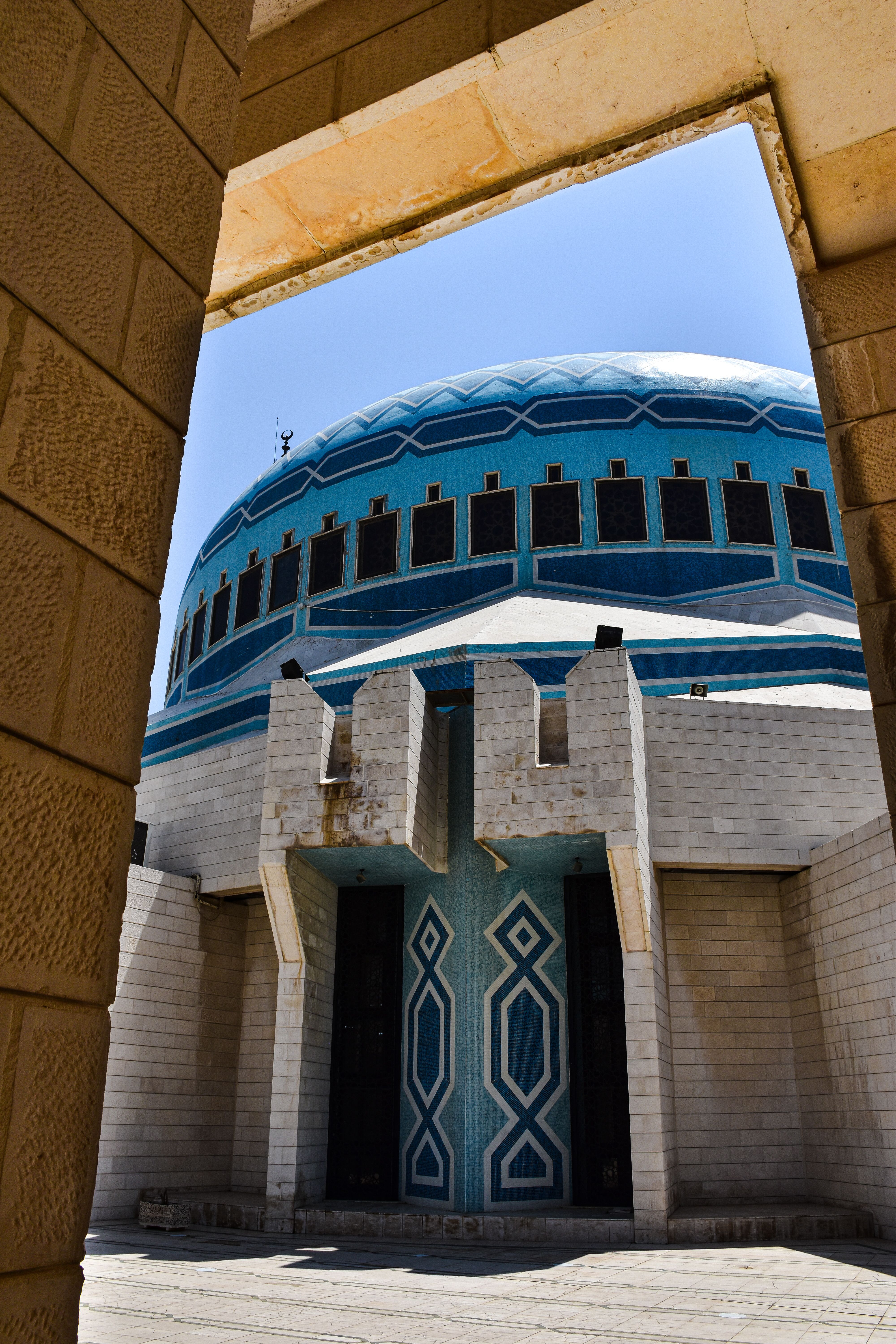 Wall of King Abdullah I Mosque in Amman · Free Stock Photo