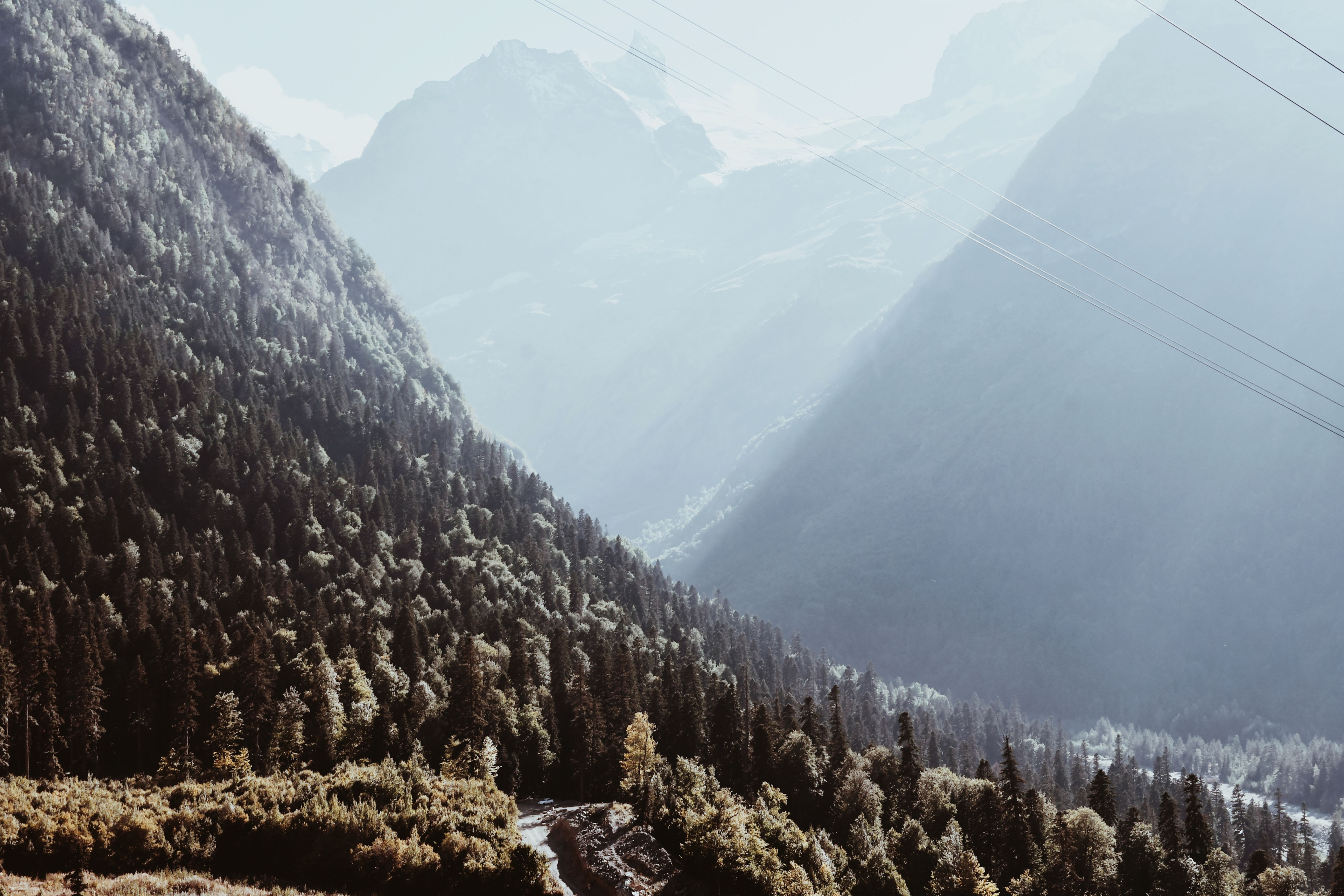 Landscape of Mountains and Valley · Free Stock Photo
