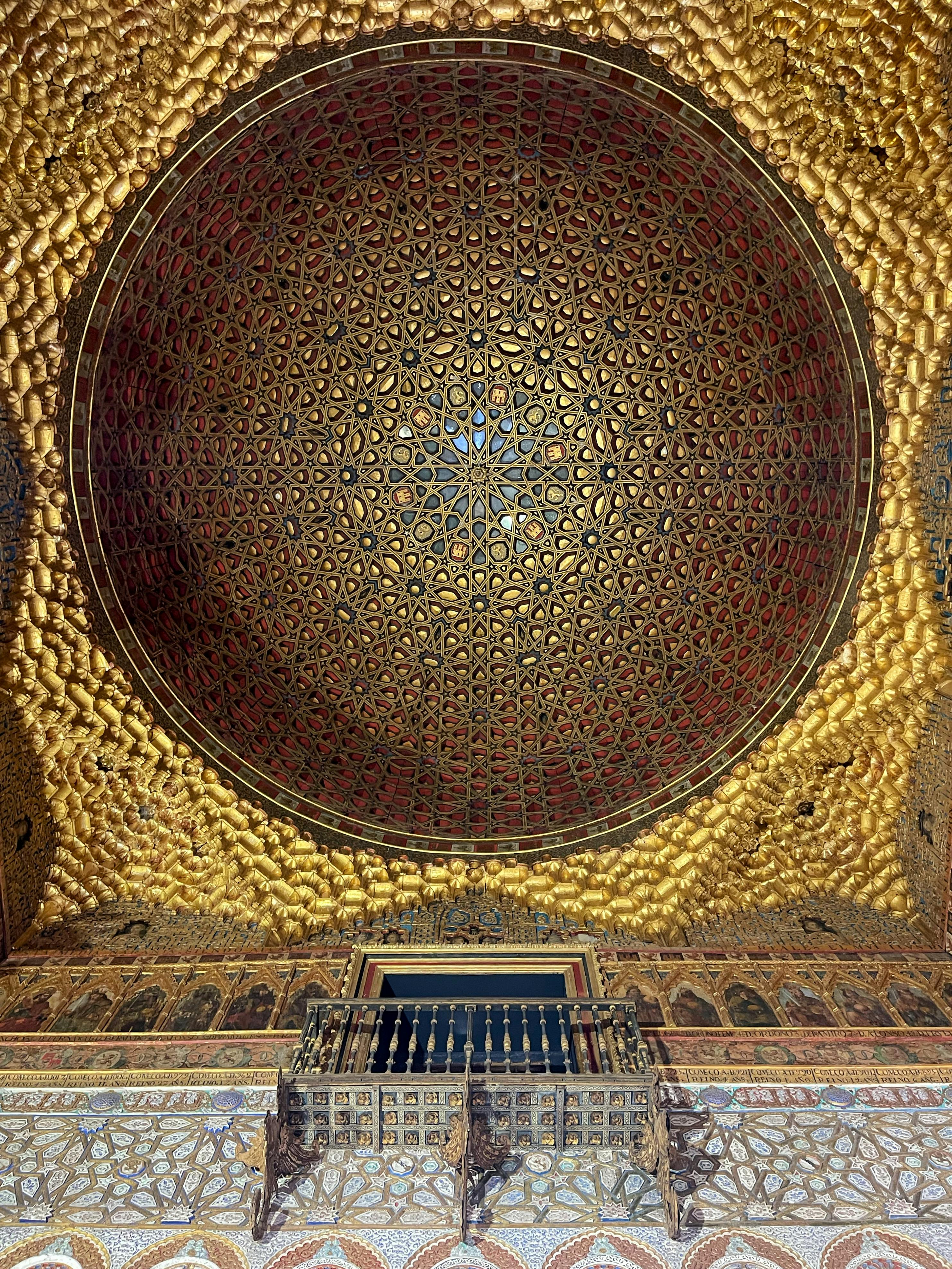 Ornate Ceiling in the Hall of Ambassadors of the Royal Alcazar of ...