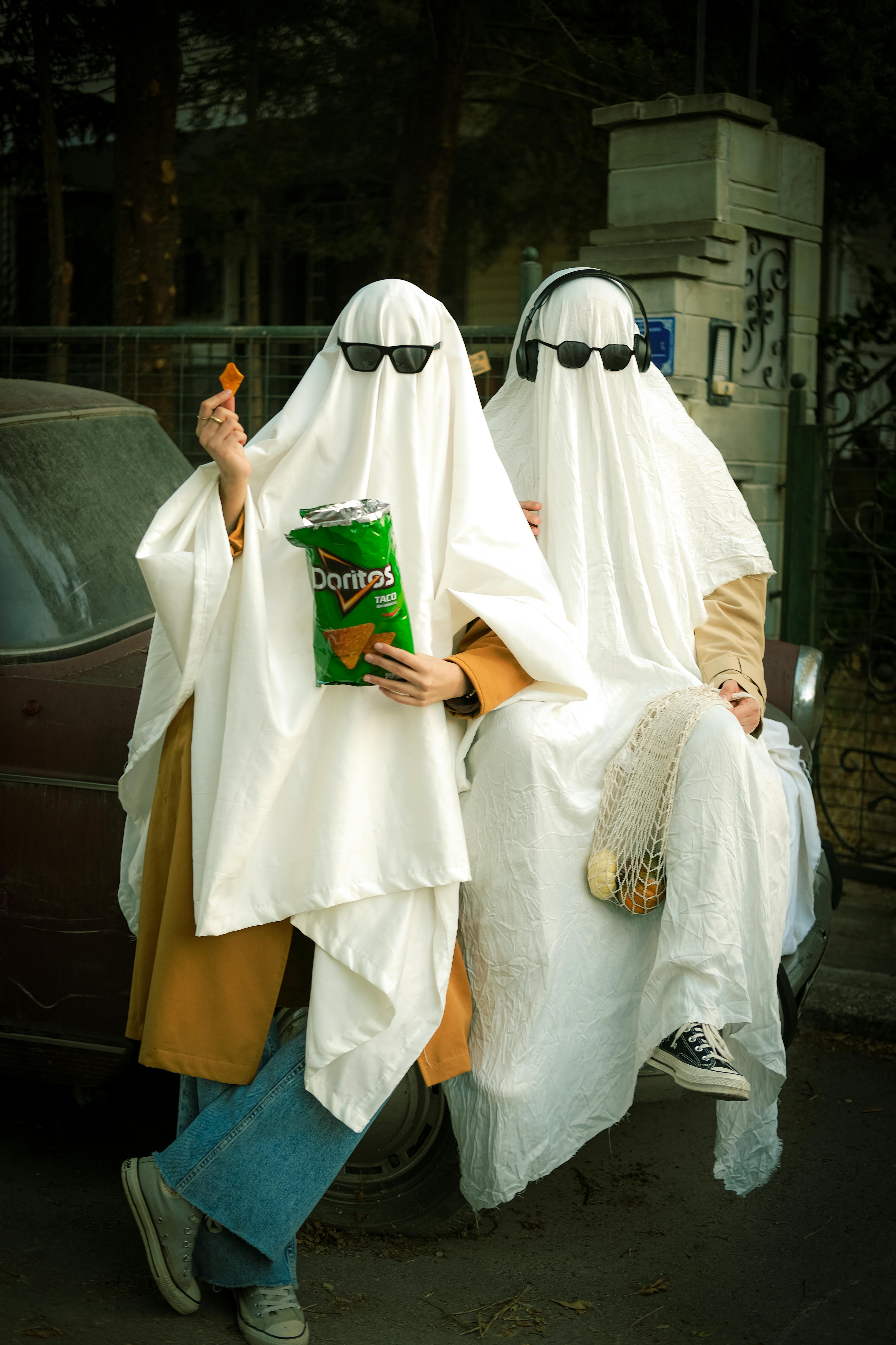 People Wearing Ghost Costumes for Halloween · Free Stock Photo