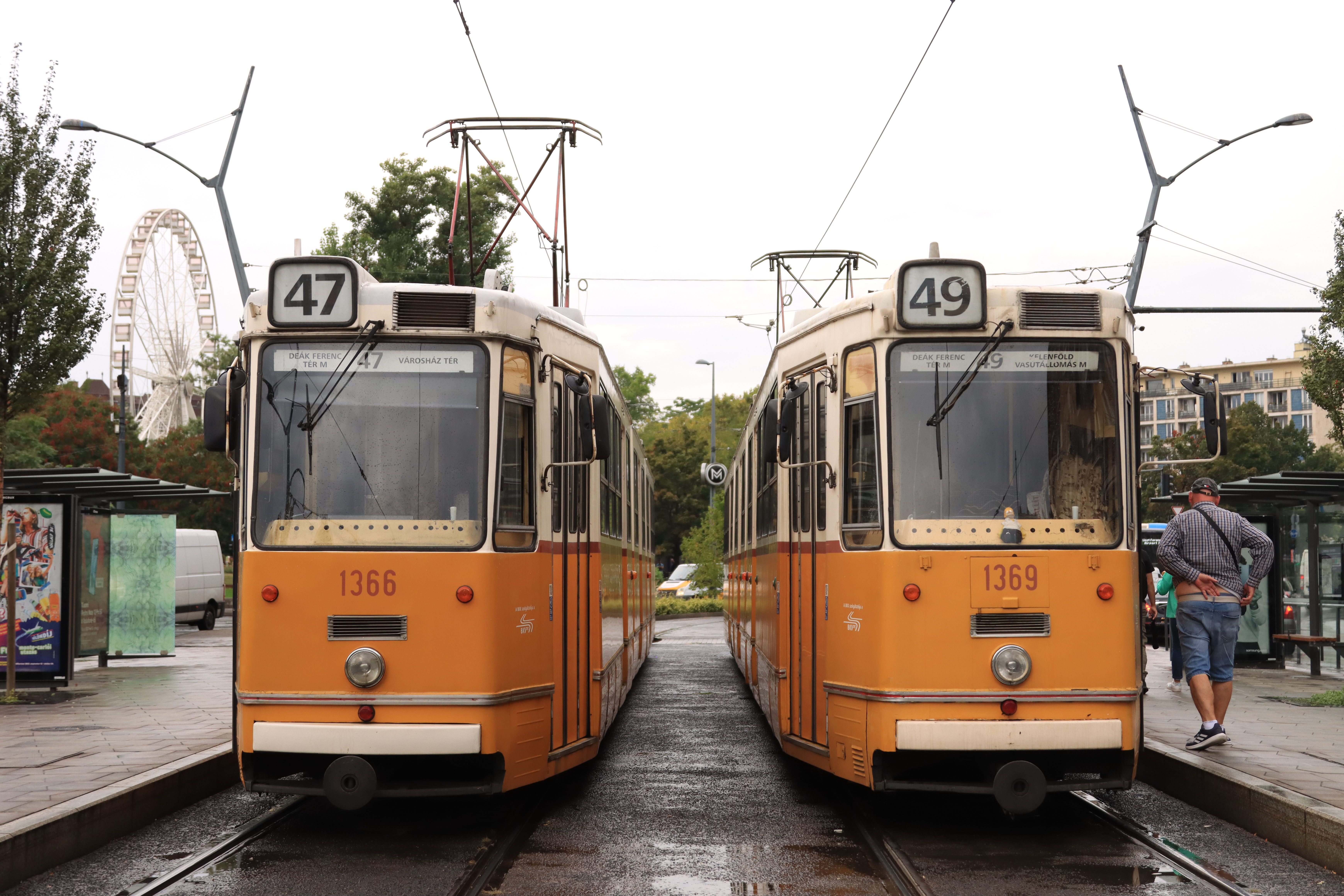Yellow Trams in Budapest · Free Stock Photo