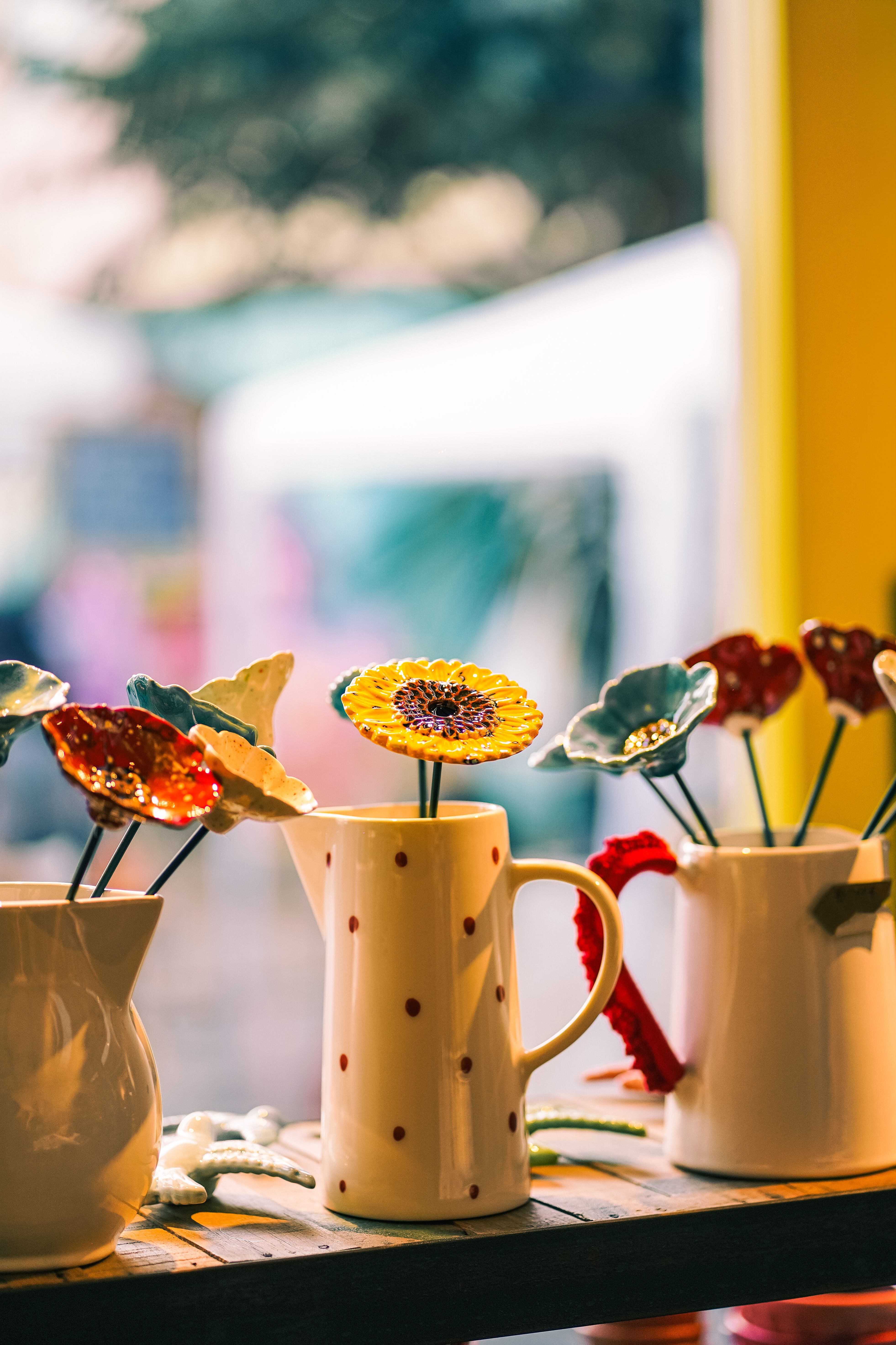 Colorful Flowers in Cups · Free Stock Photo