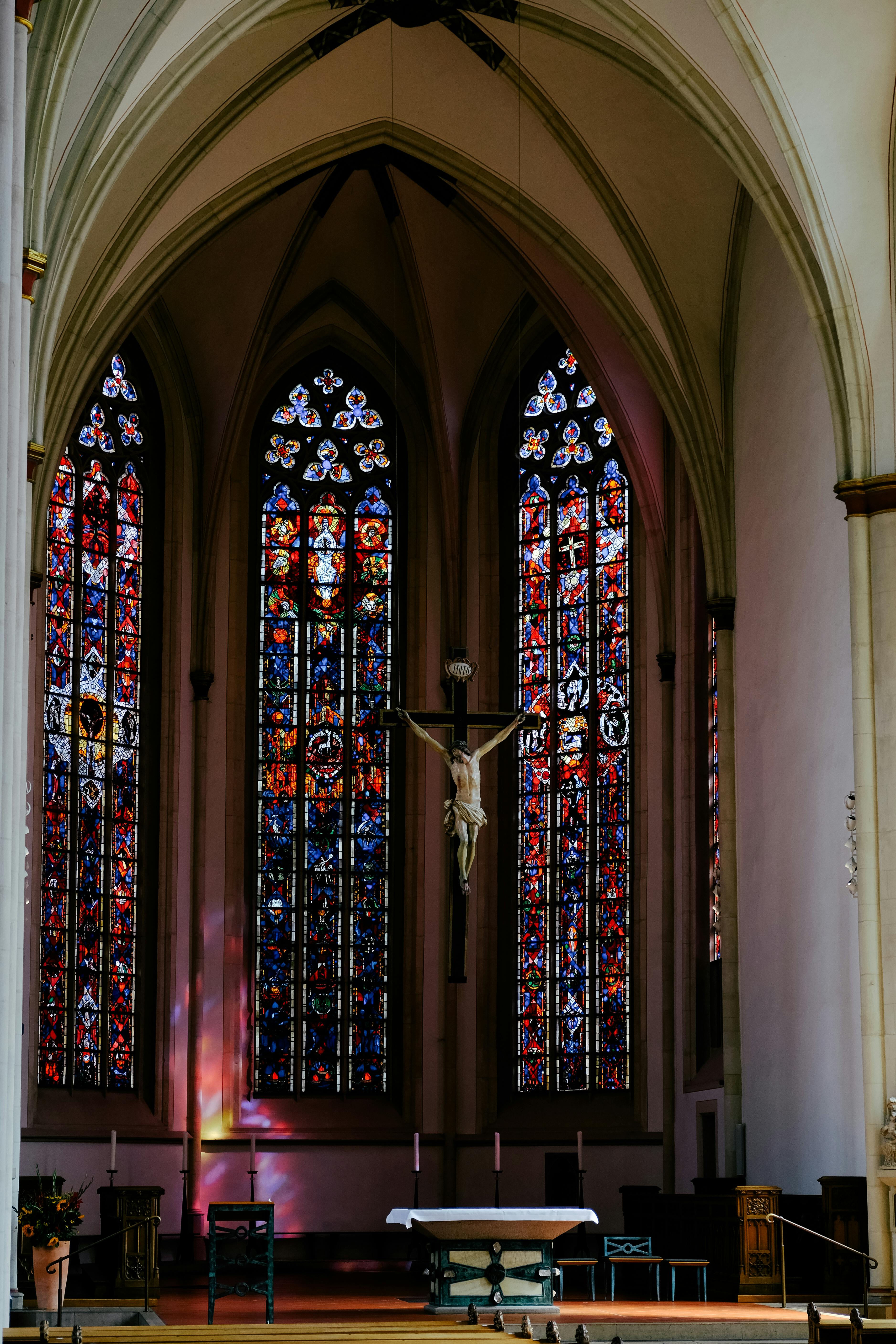 Church Interior With Tiffany Glass · Free Stock Photo