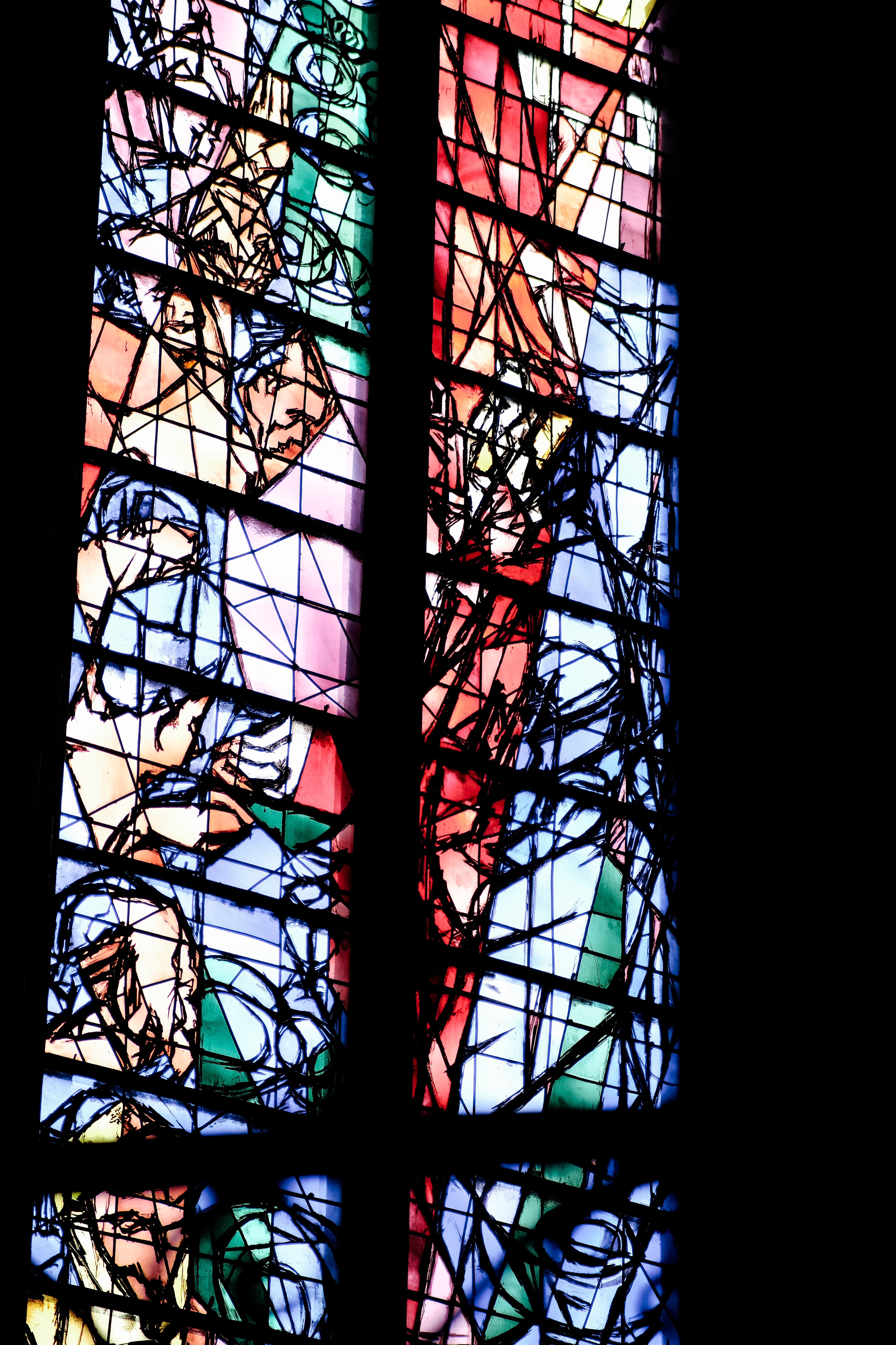 Close-up of a Stained Glass Window in a Church · Free Stock Photo