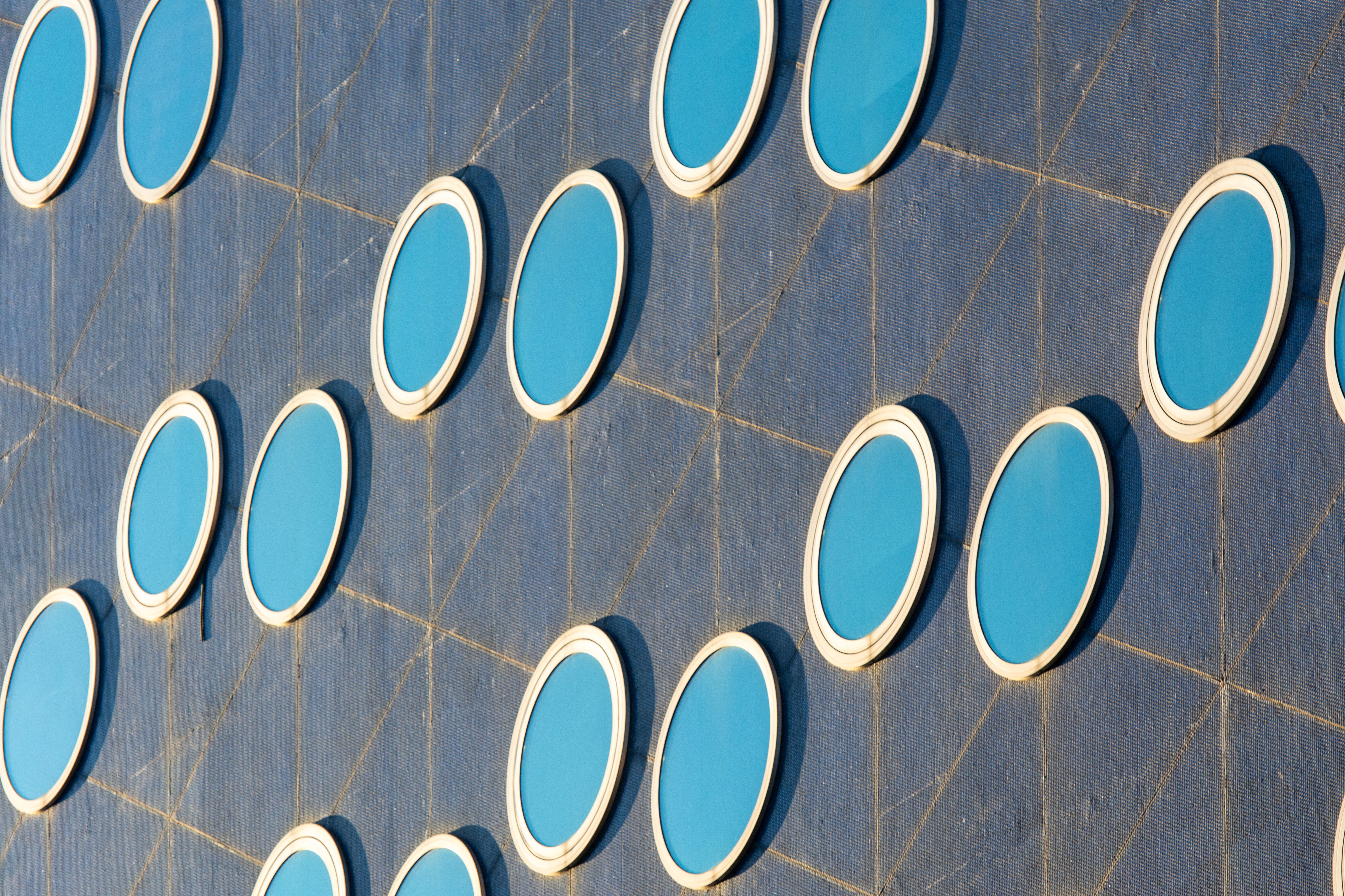 Close-up of the Exterior of a Modern Building with Round Windows · Free ...