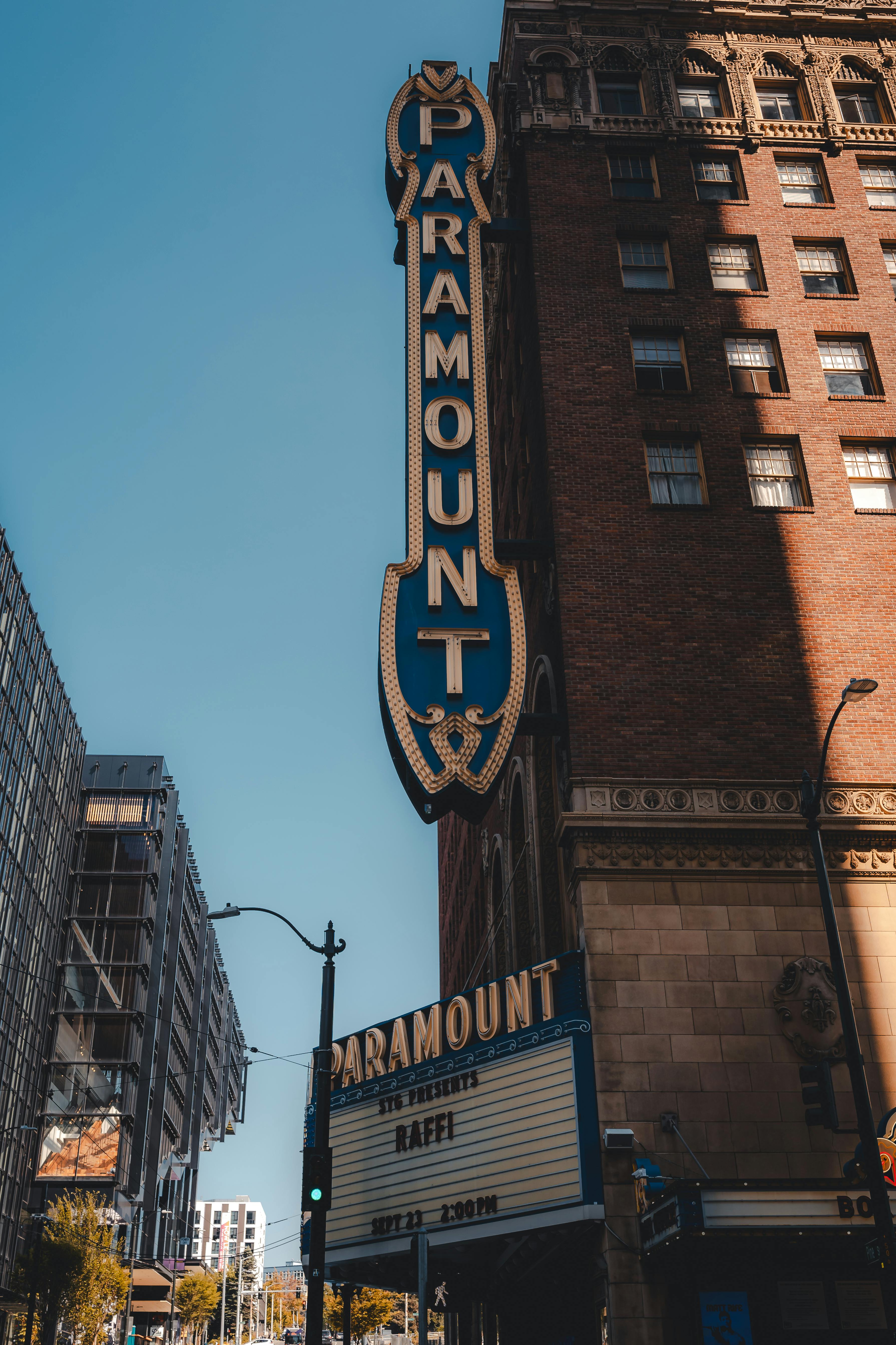 Facade of the Paramount Theatre in Seattle, USA · Free Stock Photo