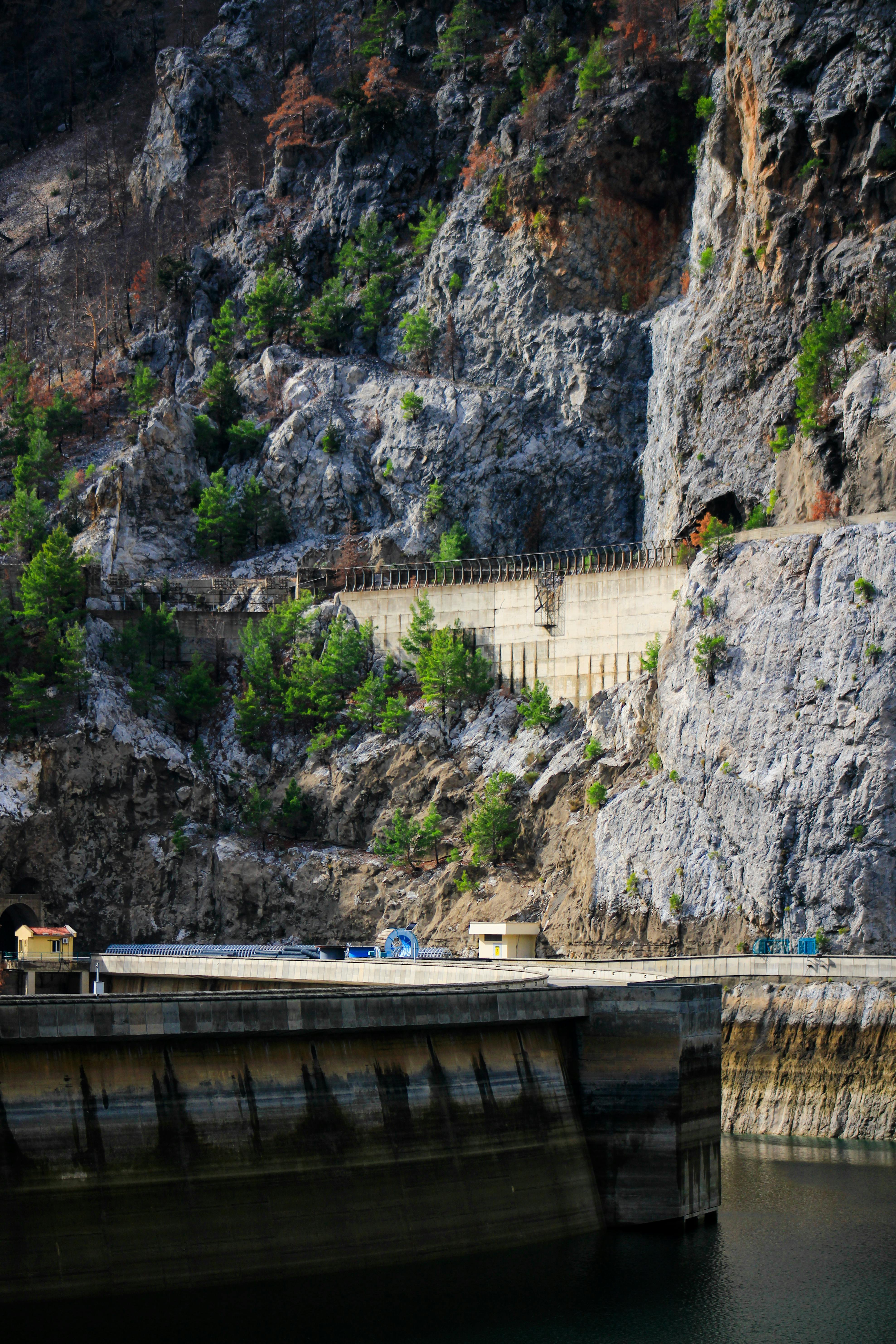 Rocks around Dam · Free Stock Photo