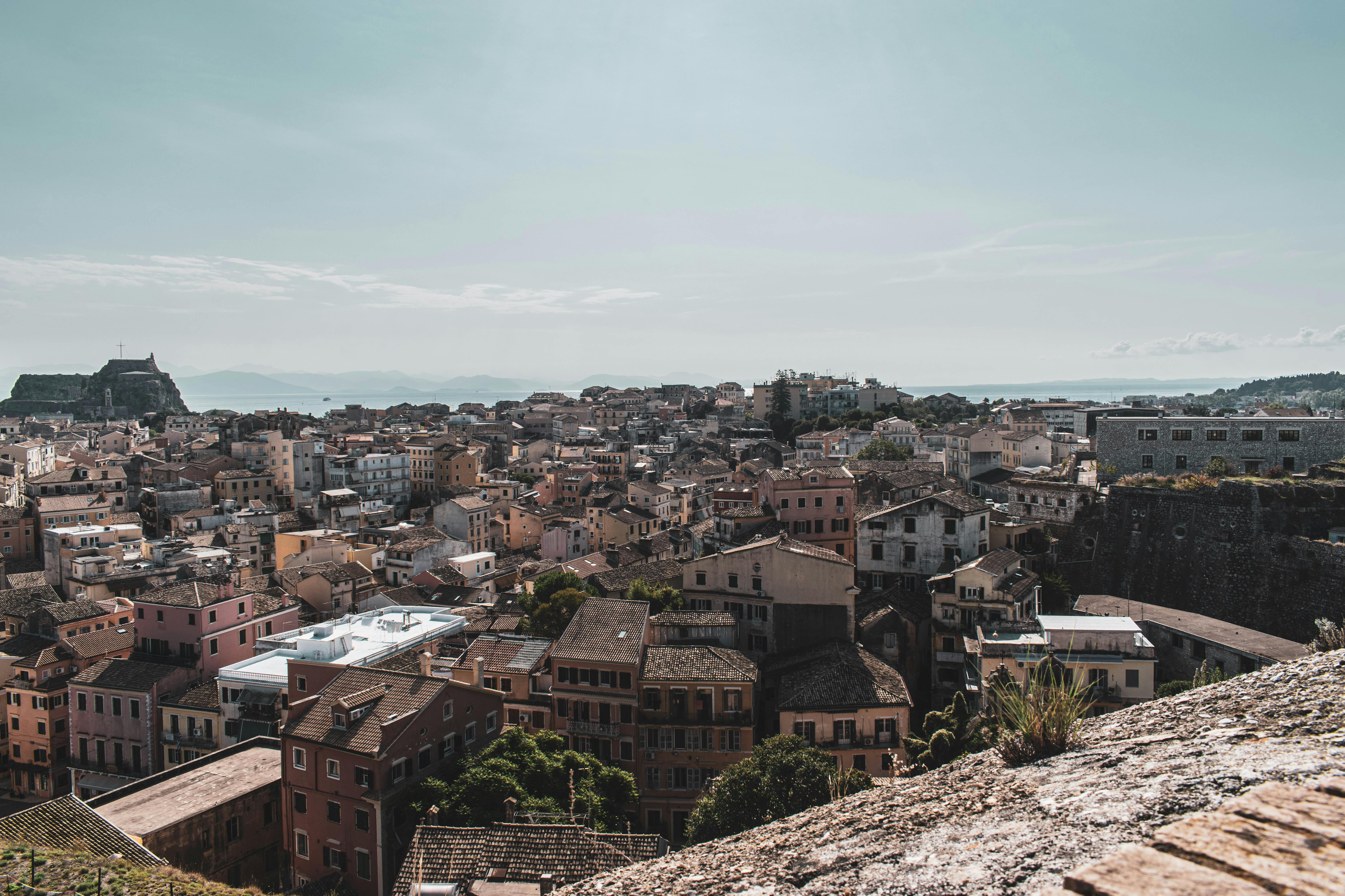 Corfu Cityscape with Old Fortress · Free Stock Photo
