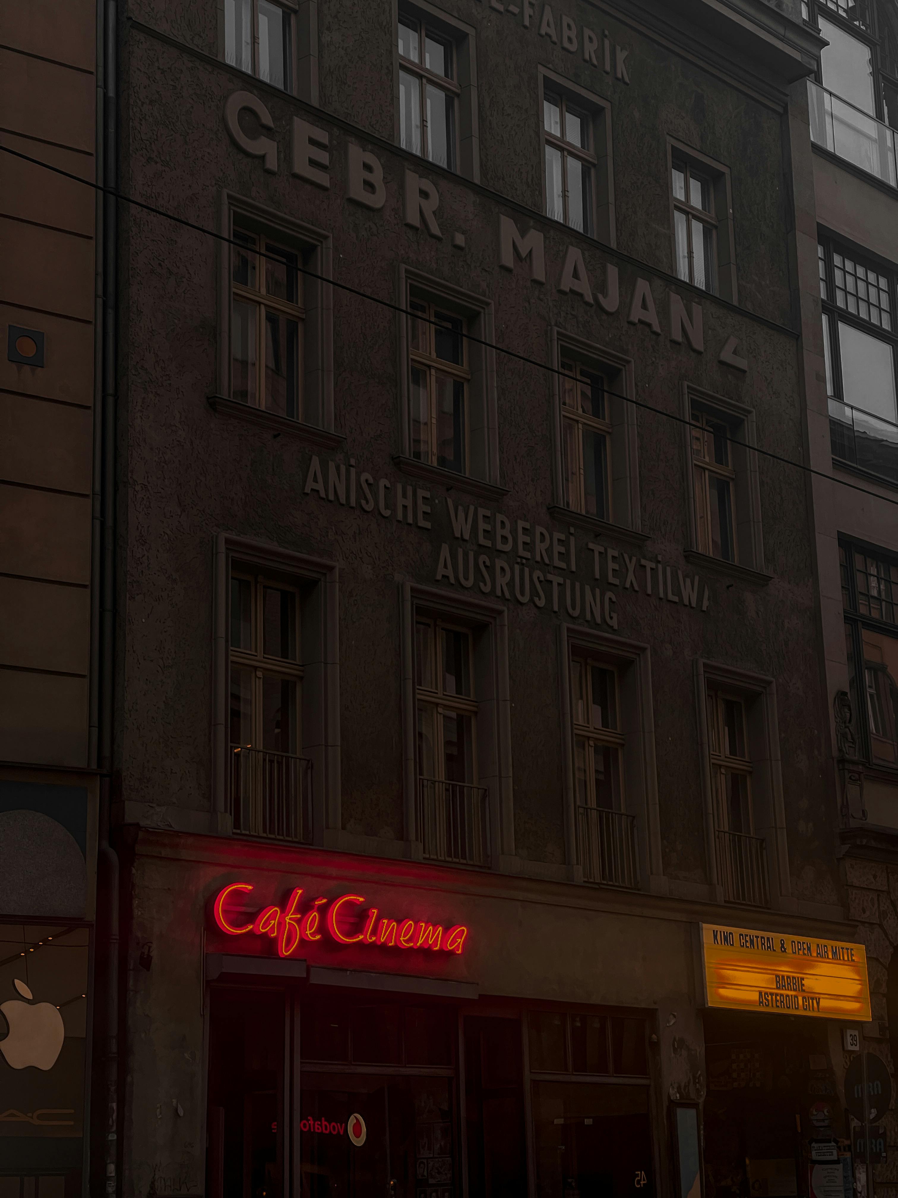 Neon Signs on the Facade of the Museum Blindenwerkstatt Otto Weidt ...