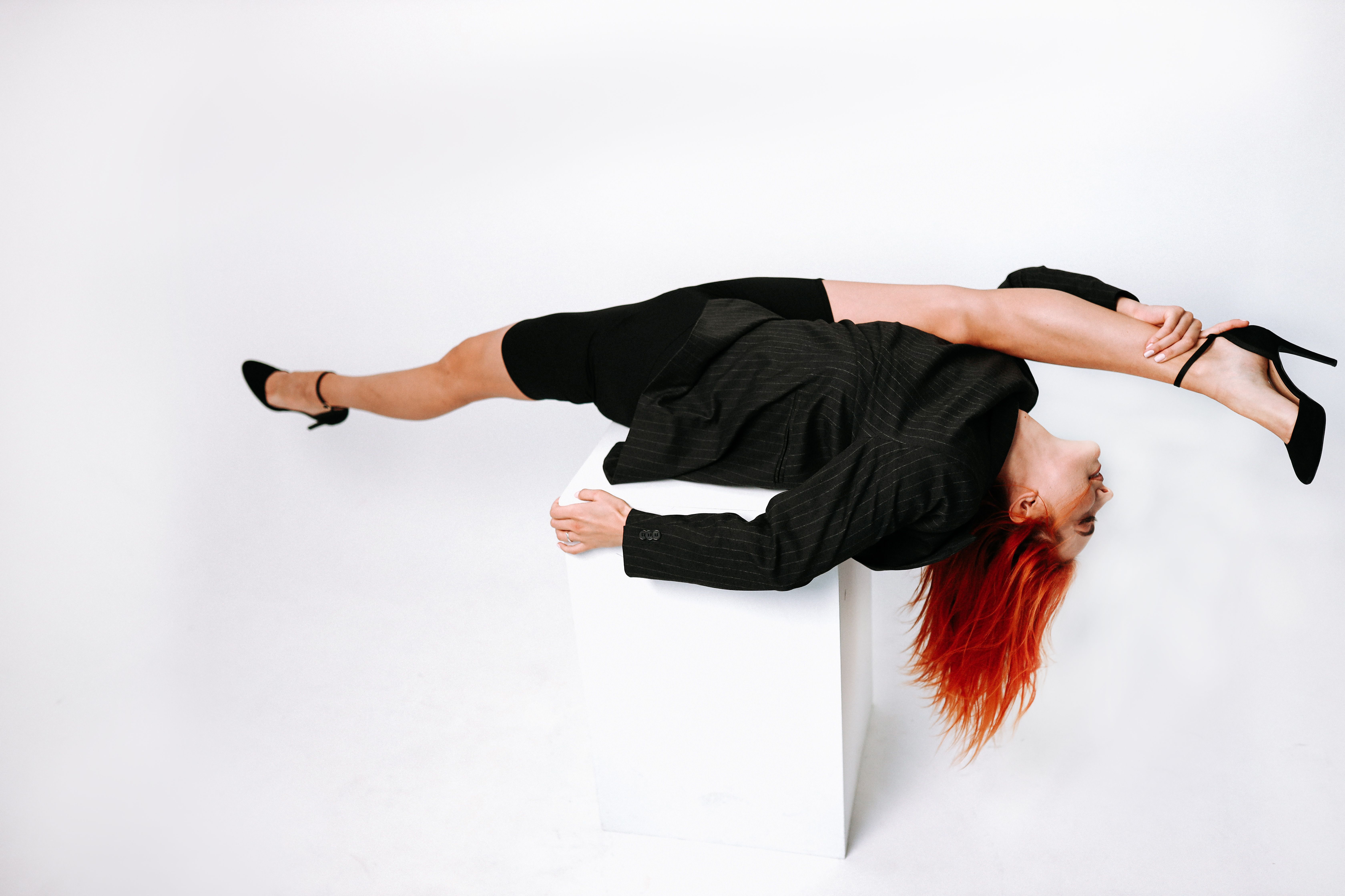 Woman Lying Down and Posing in Split · Free Stock Photo