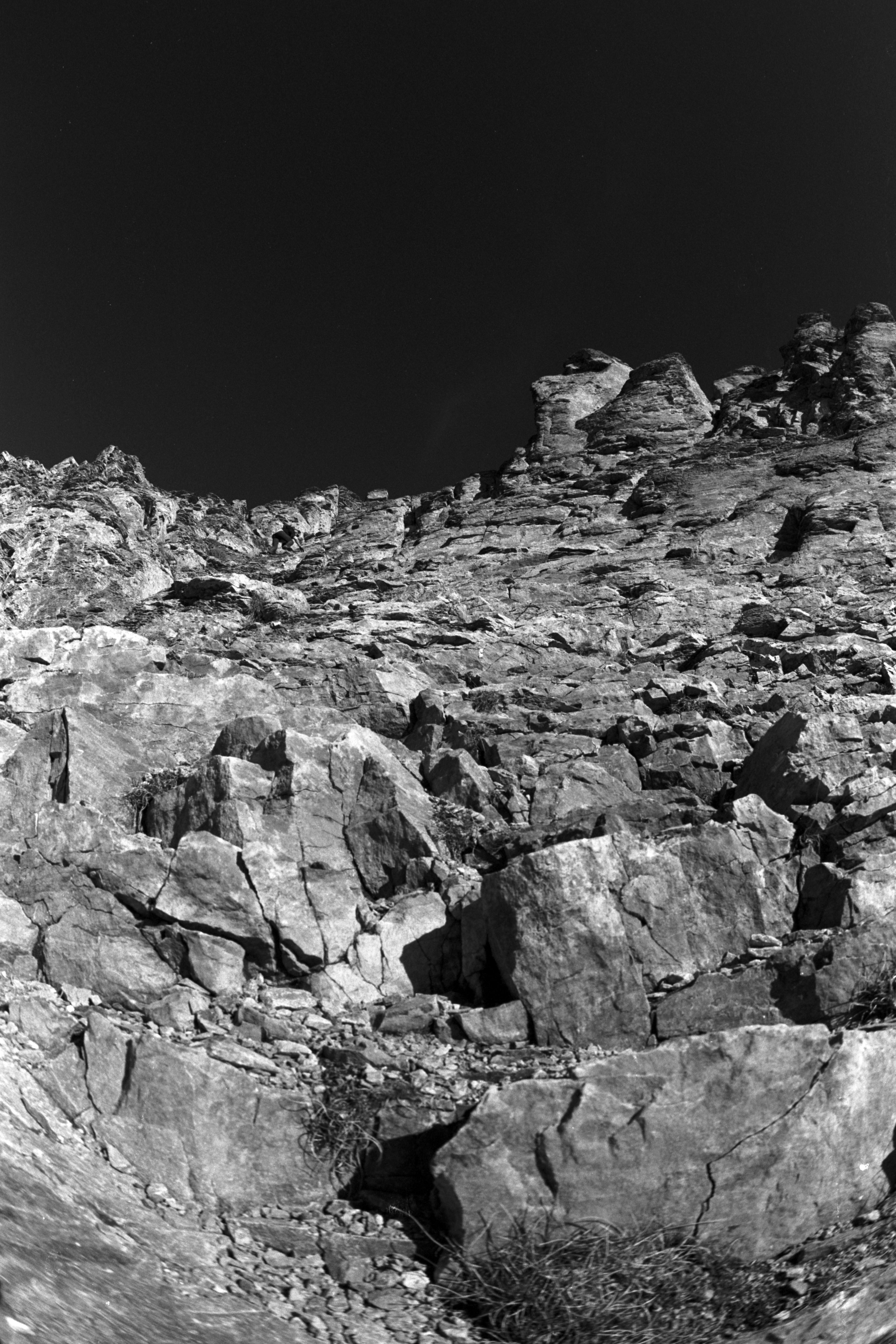 Rocks on a Hill in Black and White · Free Stock Photo