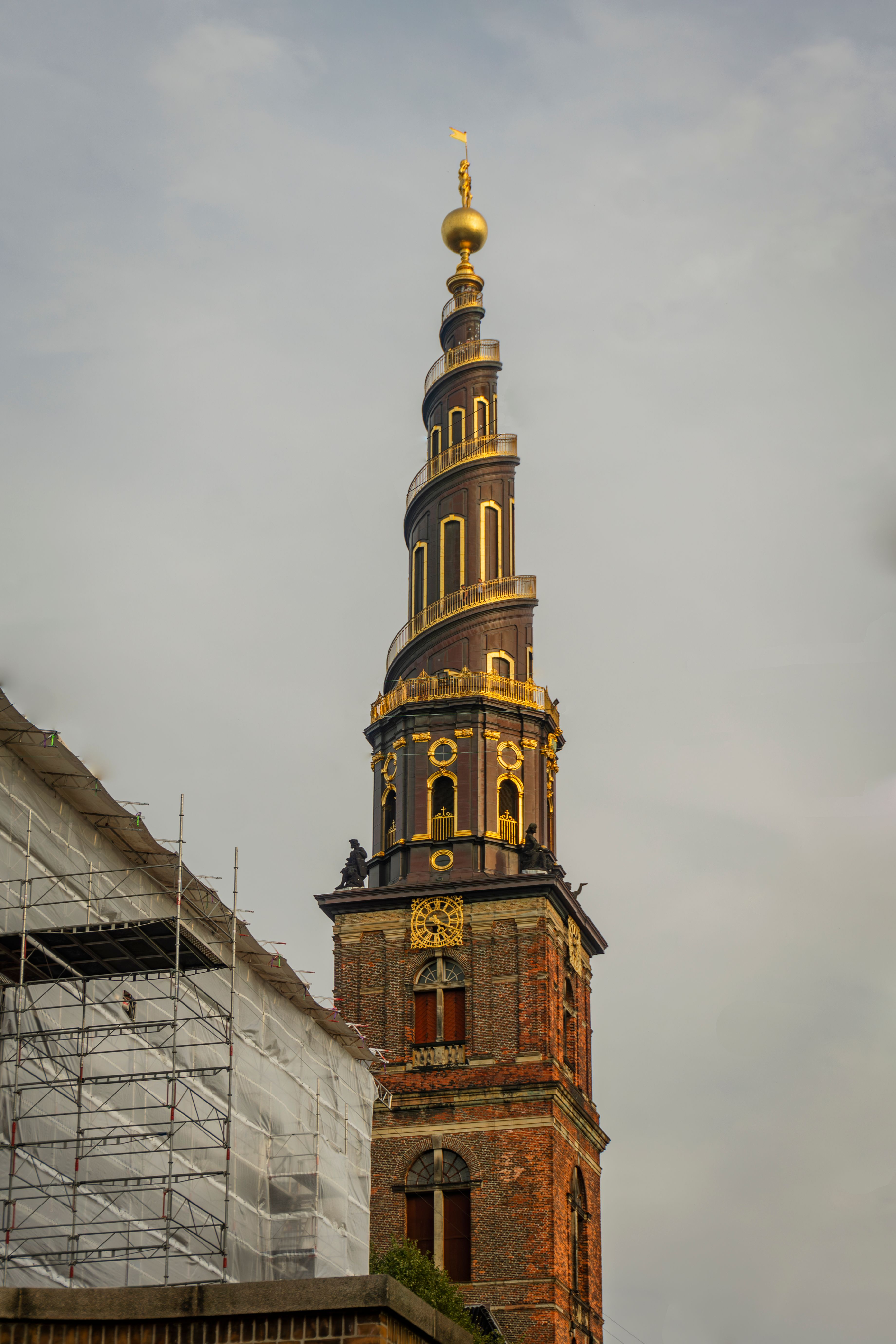 Tower of Church of Our Saviour in Copenhagen · Free Stock Photo