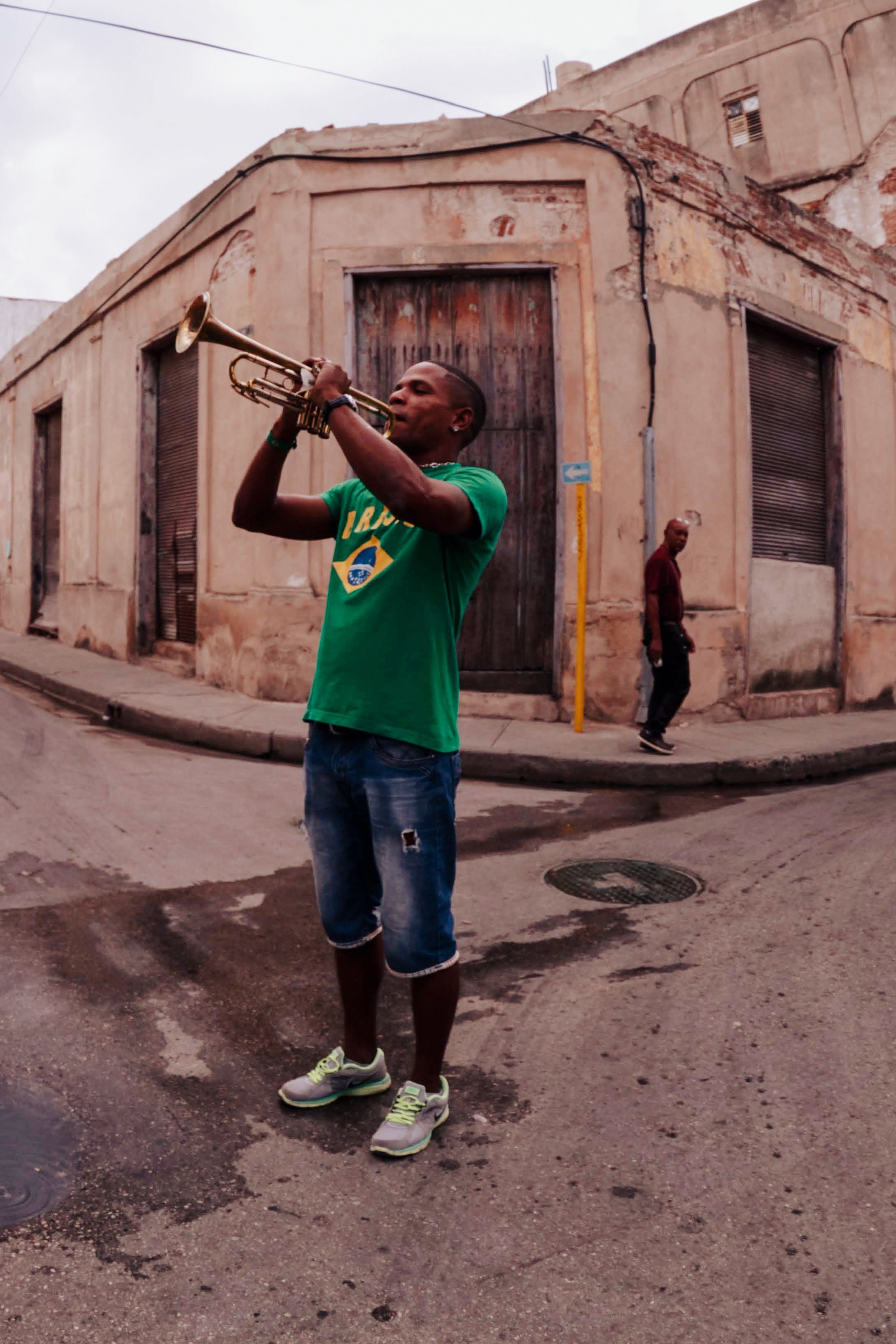Man Playing Trumpet on Street · Free Stock Photo