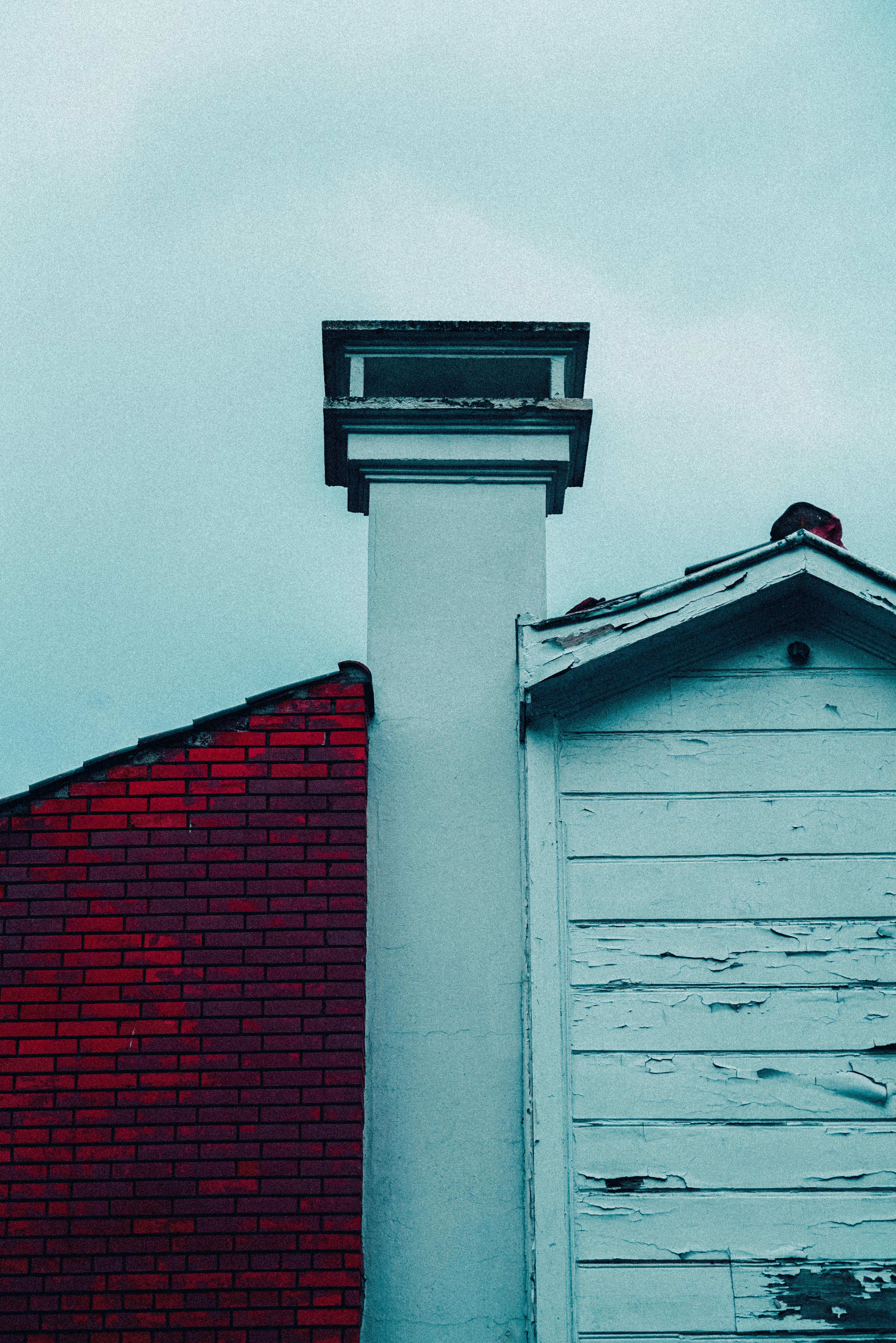 Wooden Building Wall with Chimney · Free Stock Photo