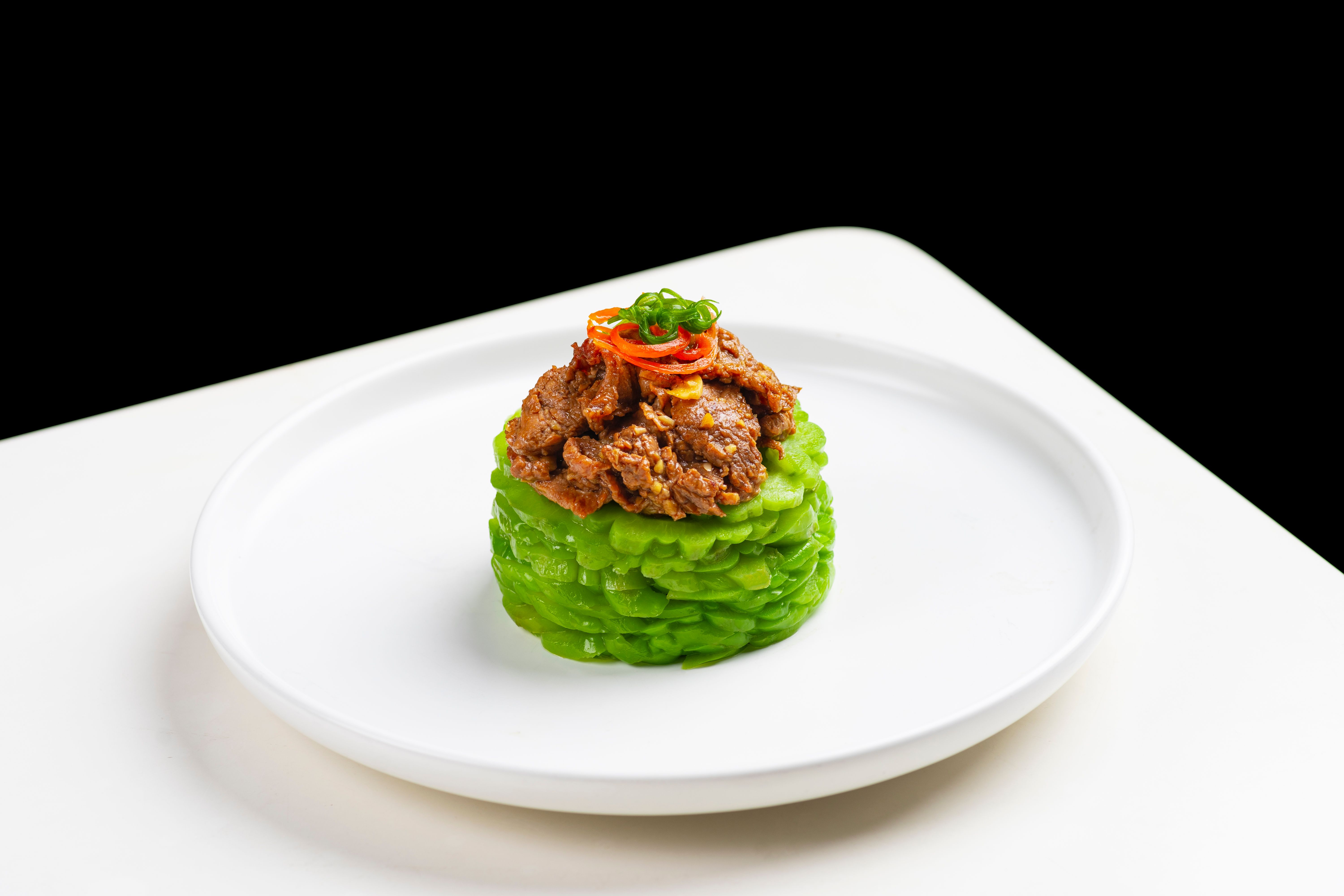 Stir Fried Bitter Melon with Beef · Free Stock Photo