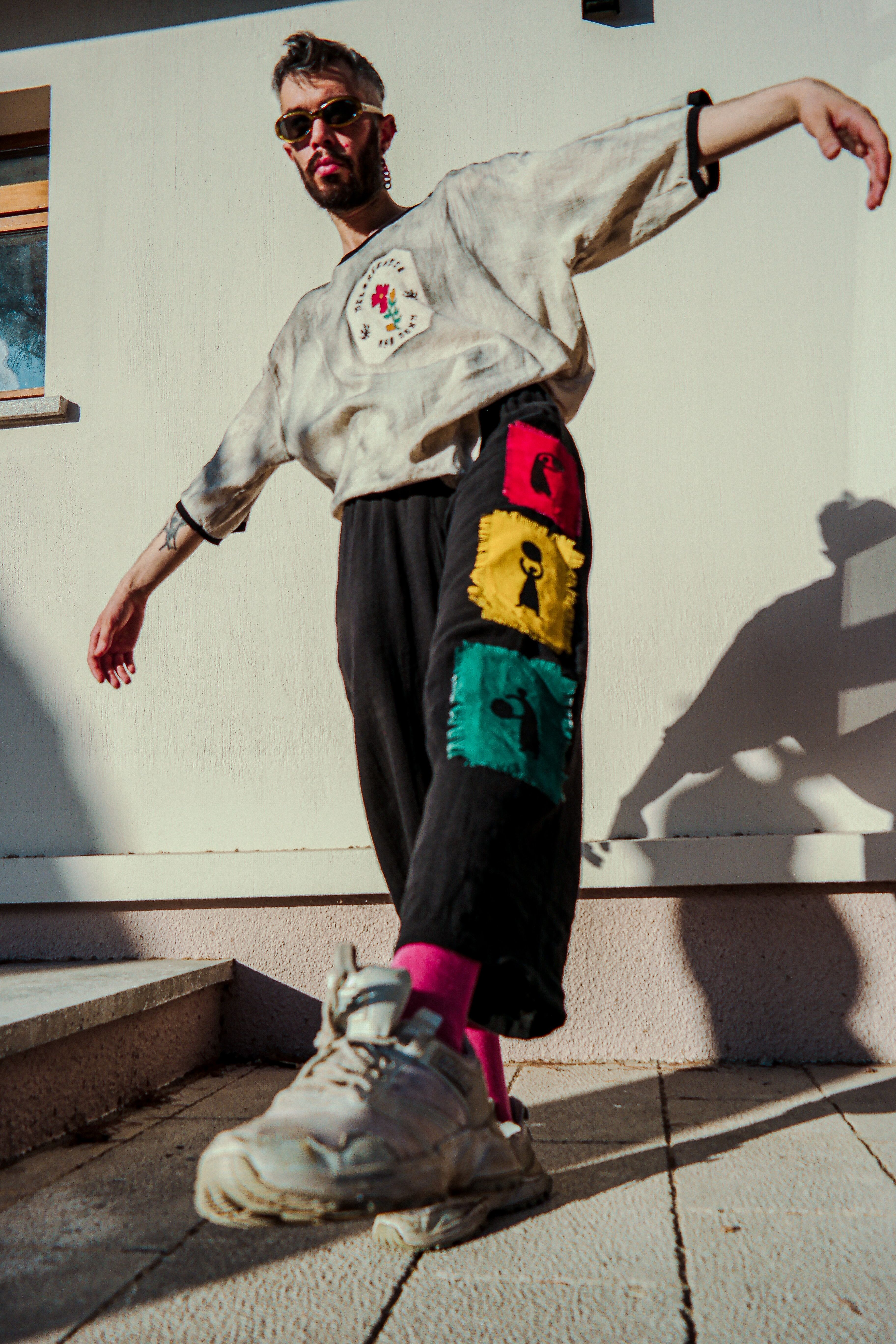 Hipster Posing on Sidewalk · Free Stock Photo