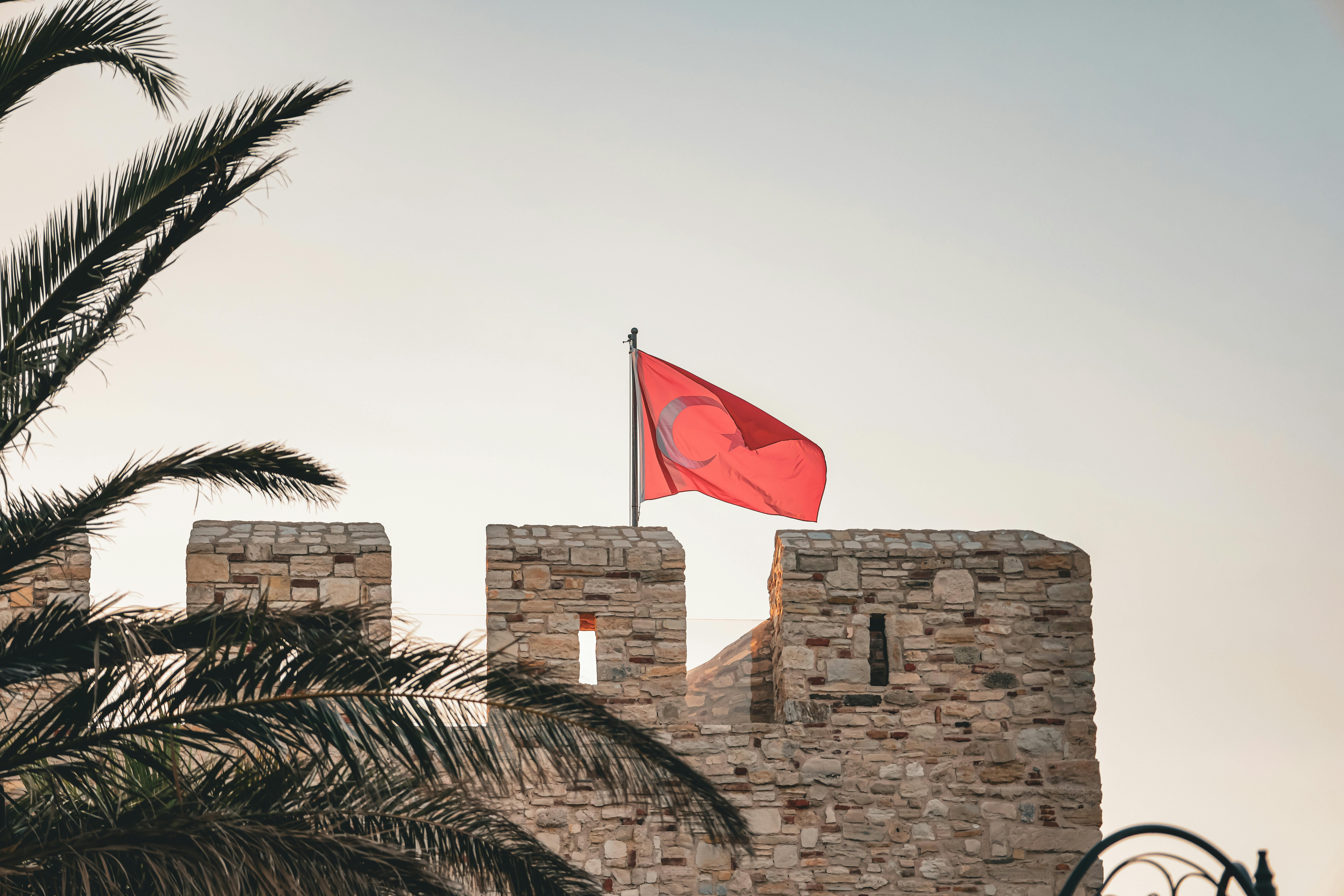 Turkish Flag on Castle · Free Stock Photo