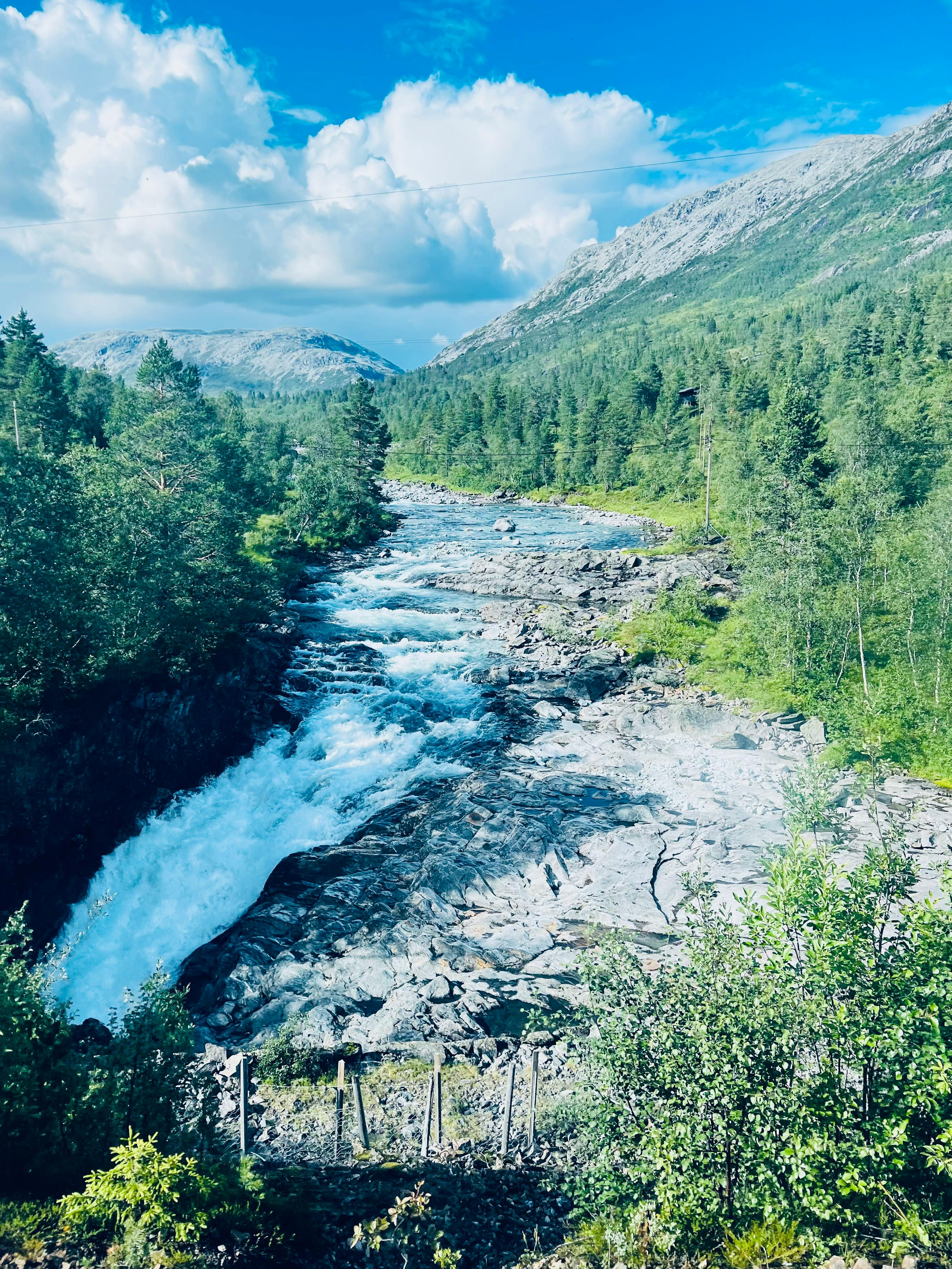 Mountain Landscape with a Waterfall · Free Stock Photo