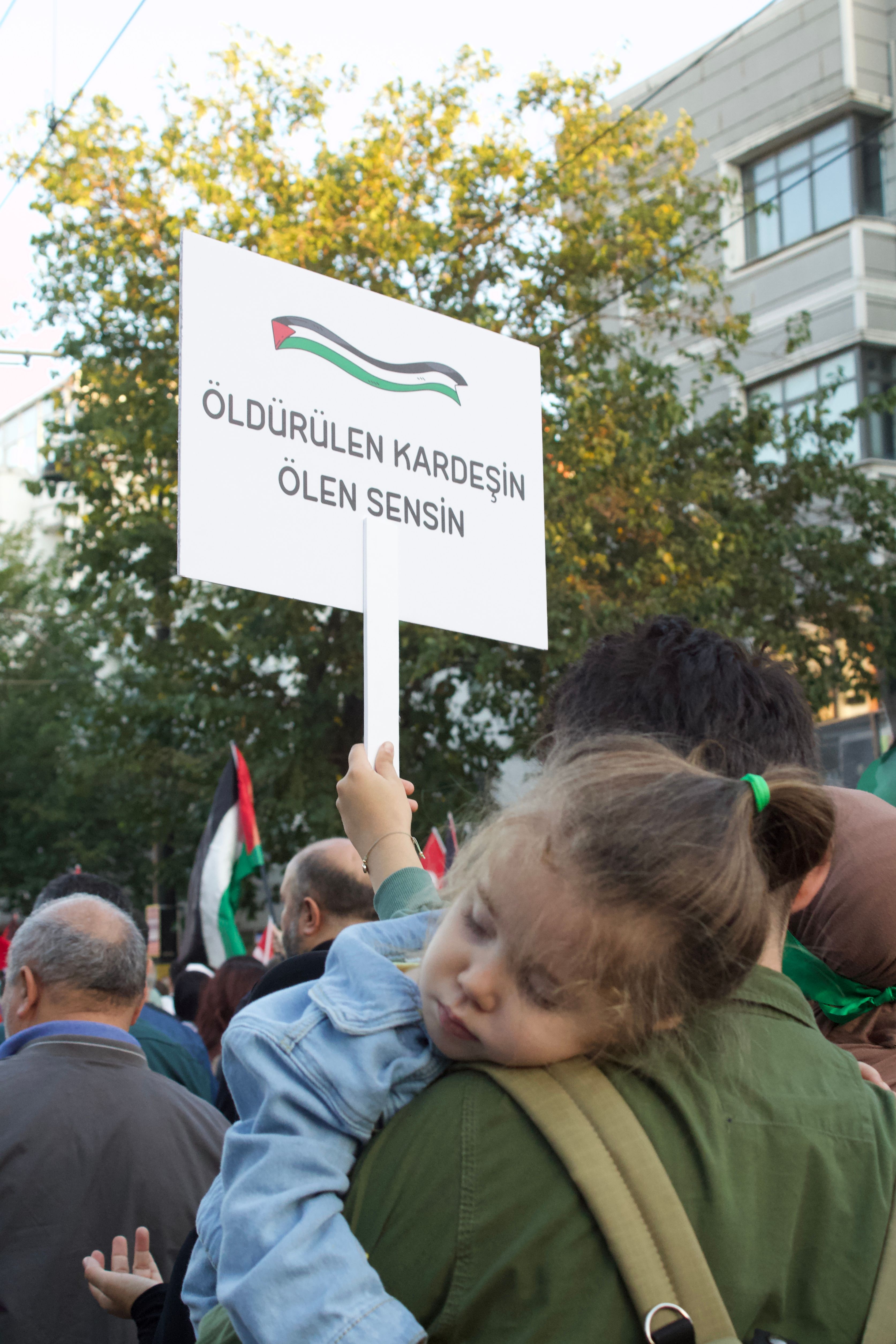 Placard with Slogan during Solidarity with Palestine Rally · Free Stock ...