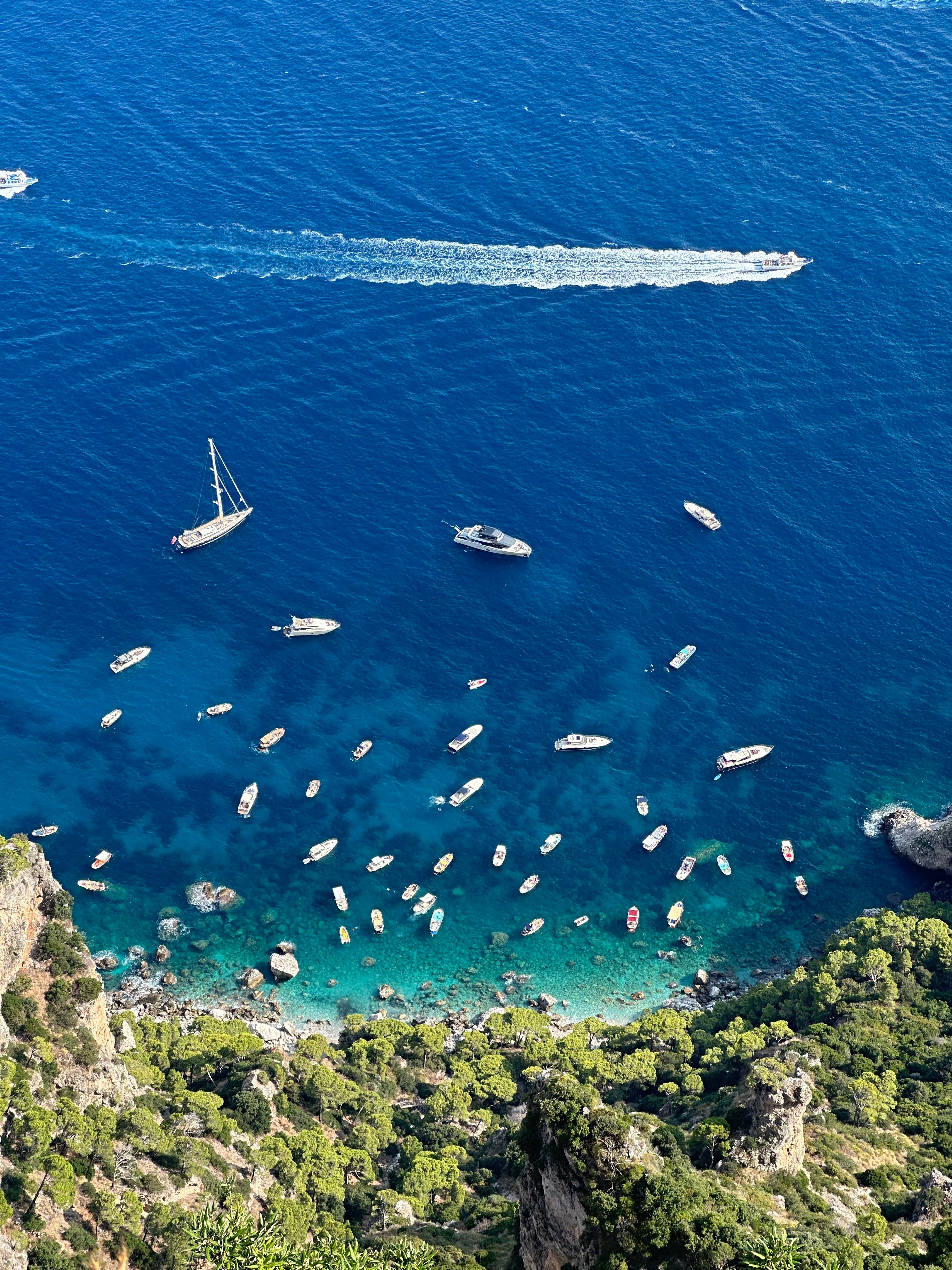 Various Boats on a Blue Shore · Free Stock Photo