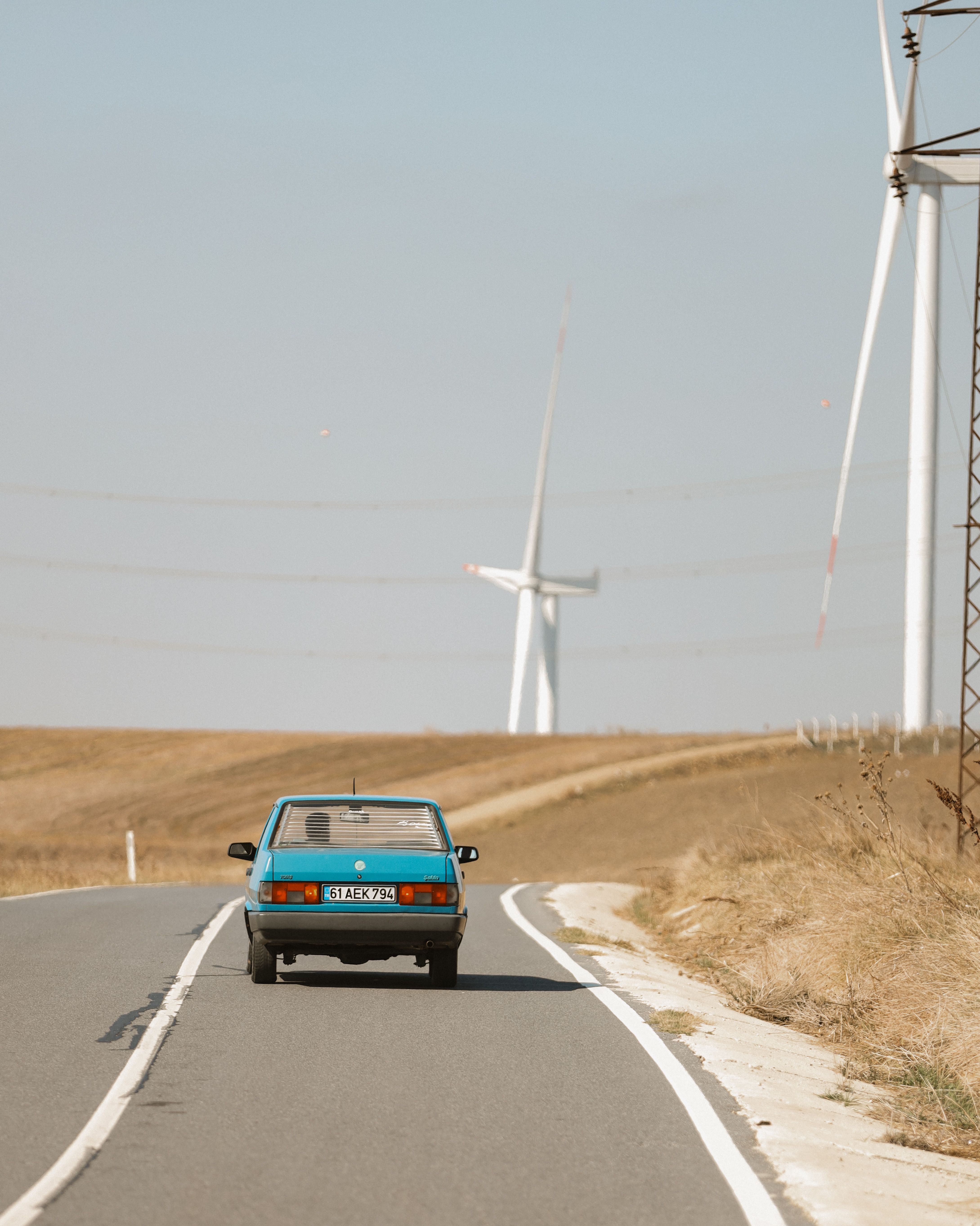 Vintage Tofas Dogan on Road in Countryside in Turkey · Free Stock Photo