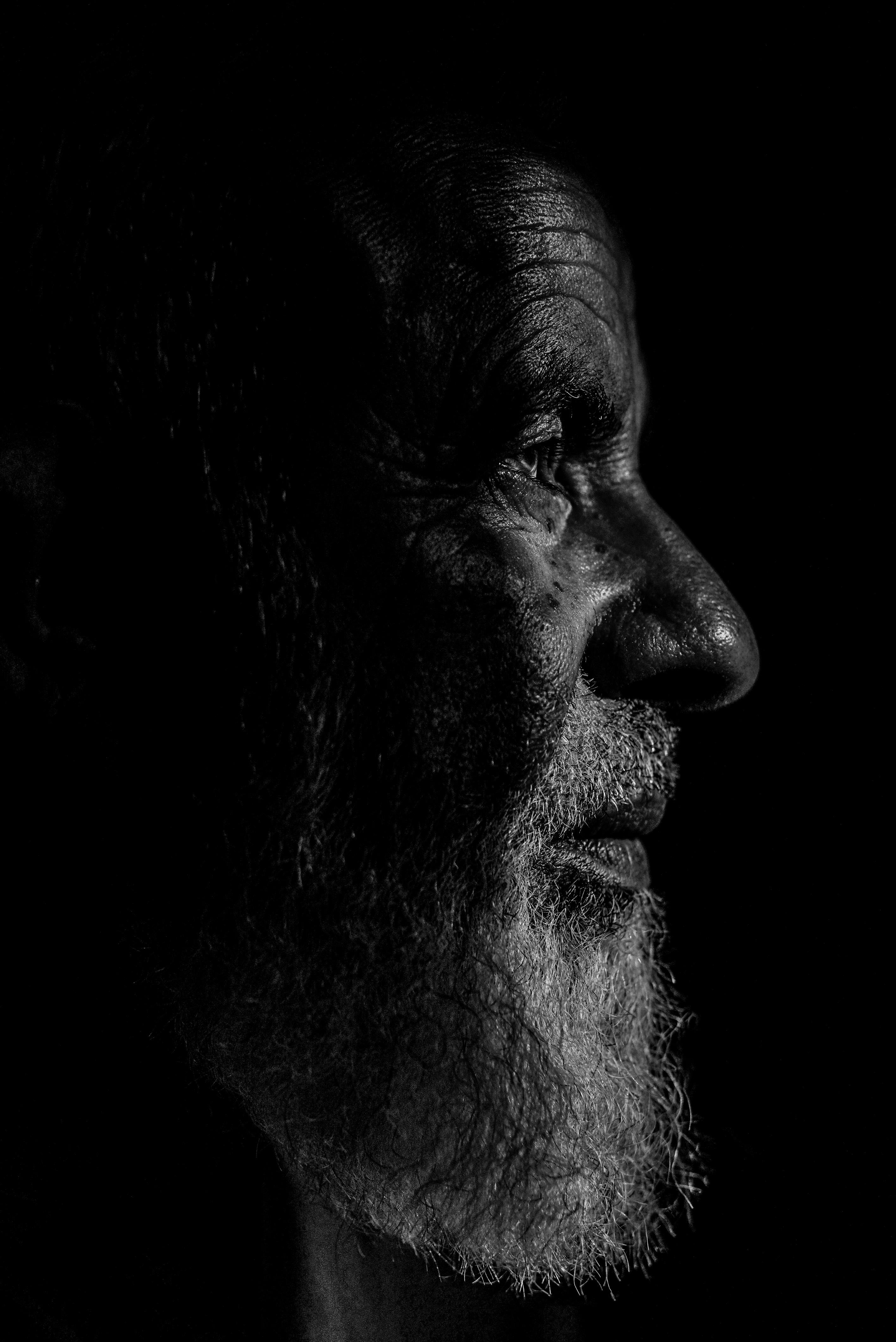 Black and white portrait · Free Stock Photo