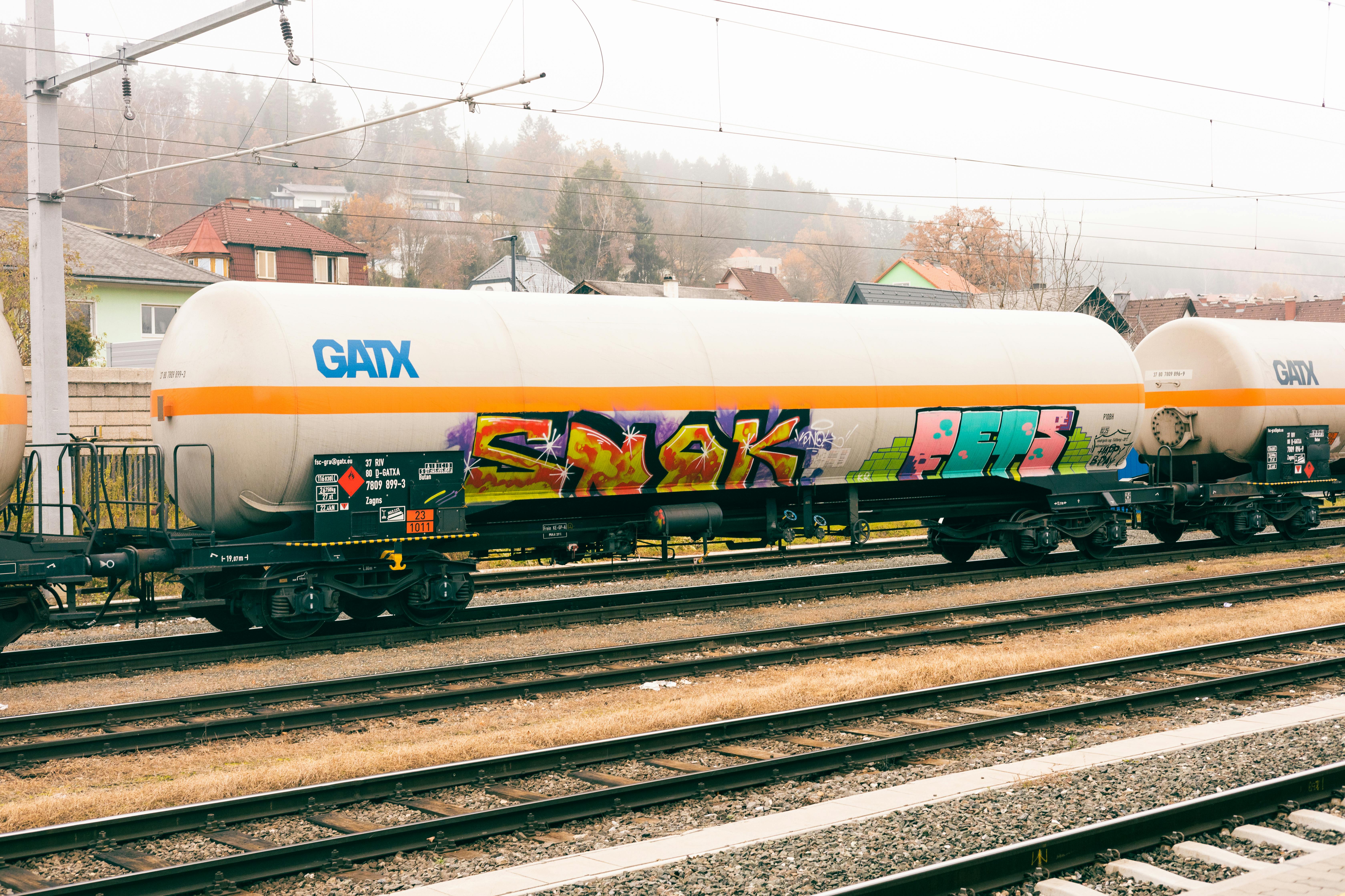 Train with Tank Cargo on Railway · Free Stock Photo