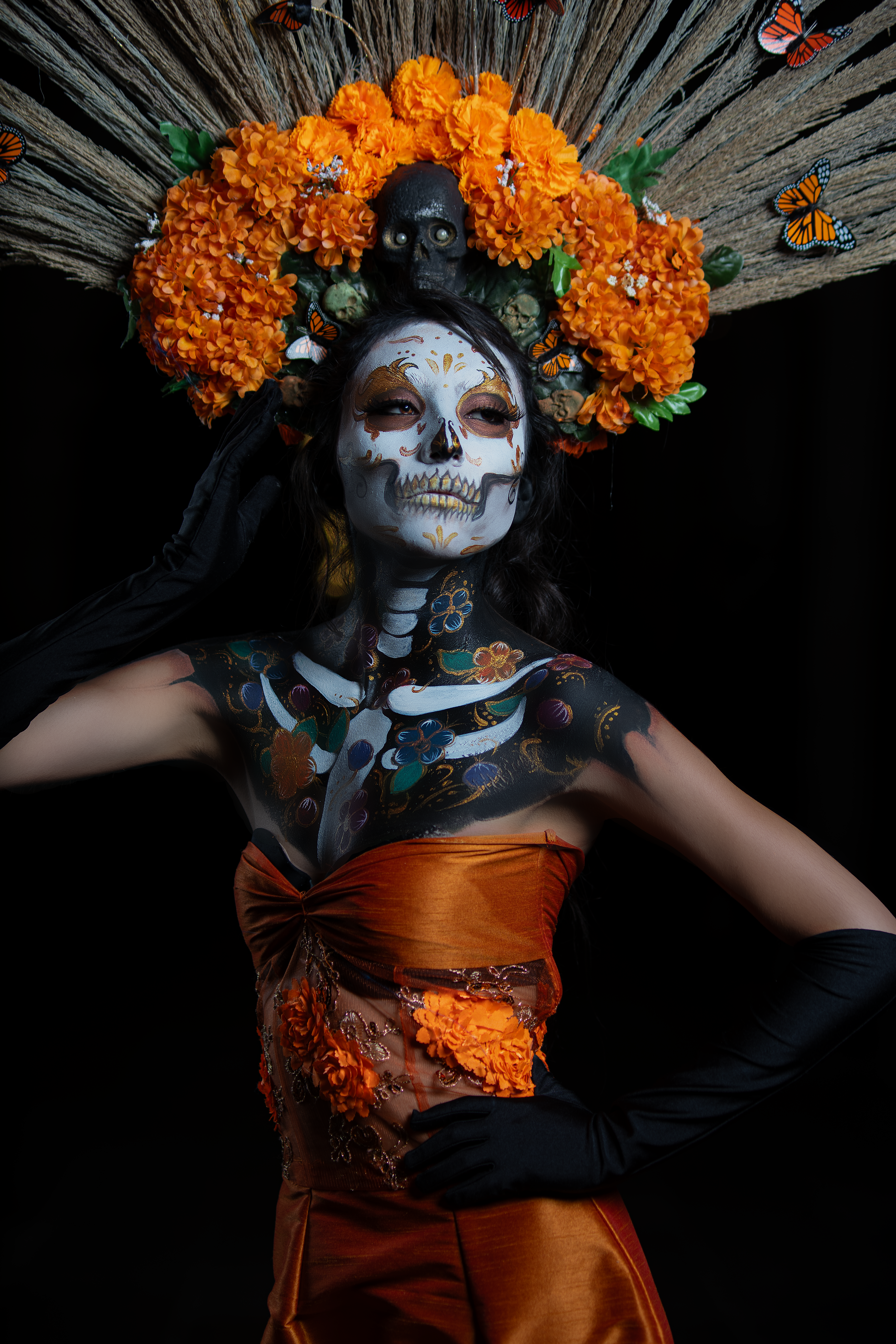 Catrina in Flowers Wreath · Free Stock Photo