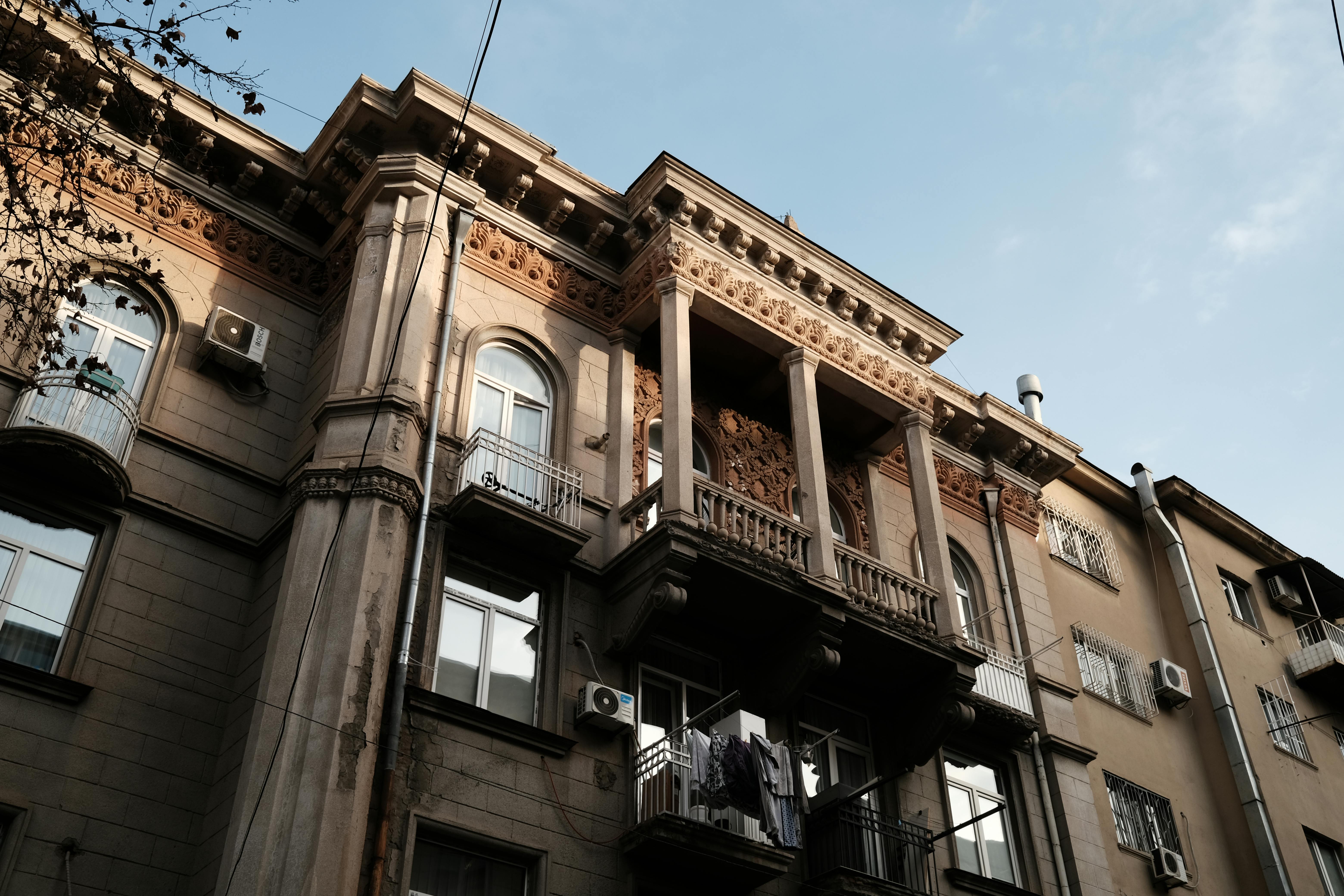 Neoclassical Residential Building with Balconies · Free Stock Photo