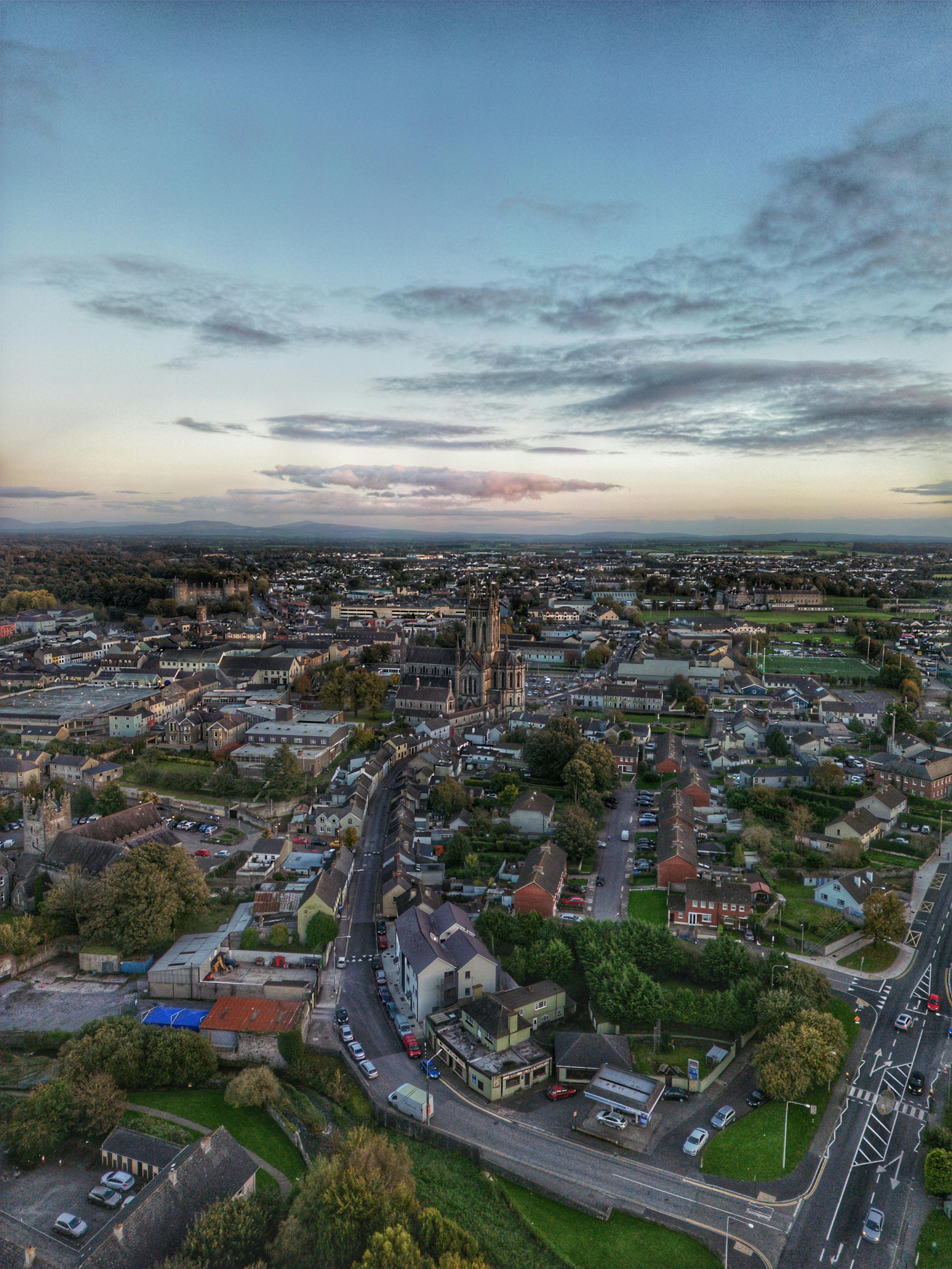 Birds Eye View of Town · Free Stock Photo