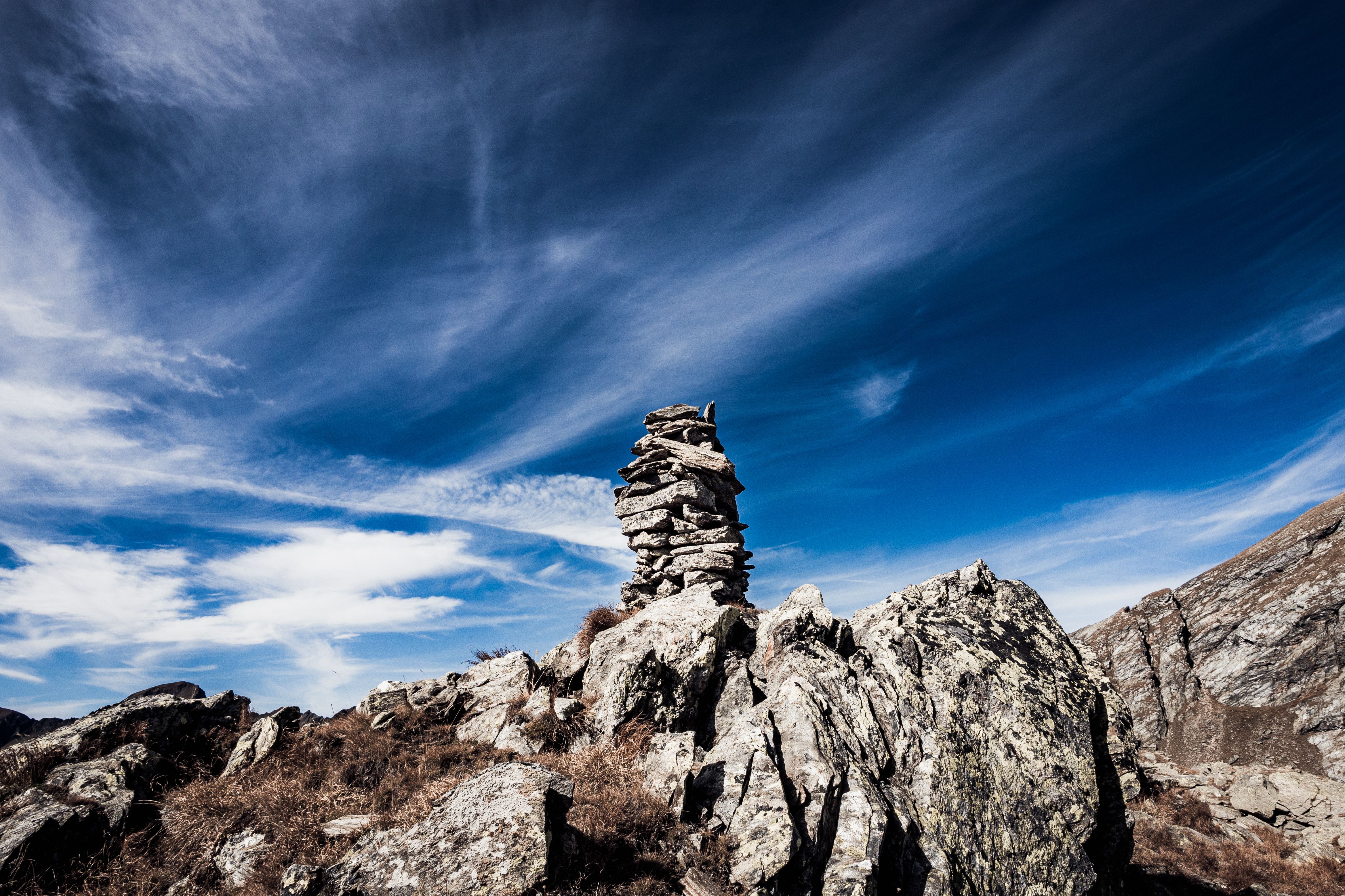 View of a Rock Formation in Mountains under Blue Sky · Free Stock Photo