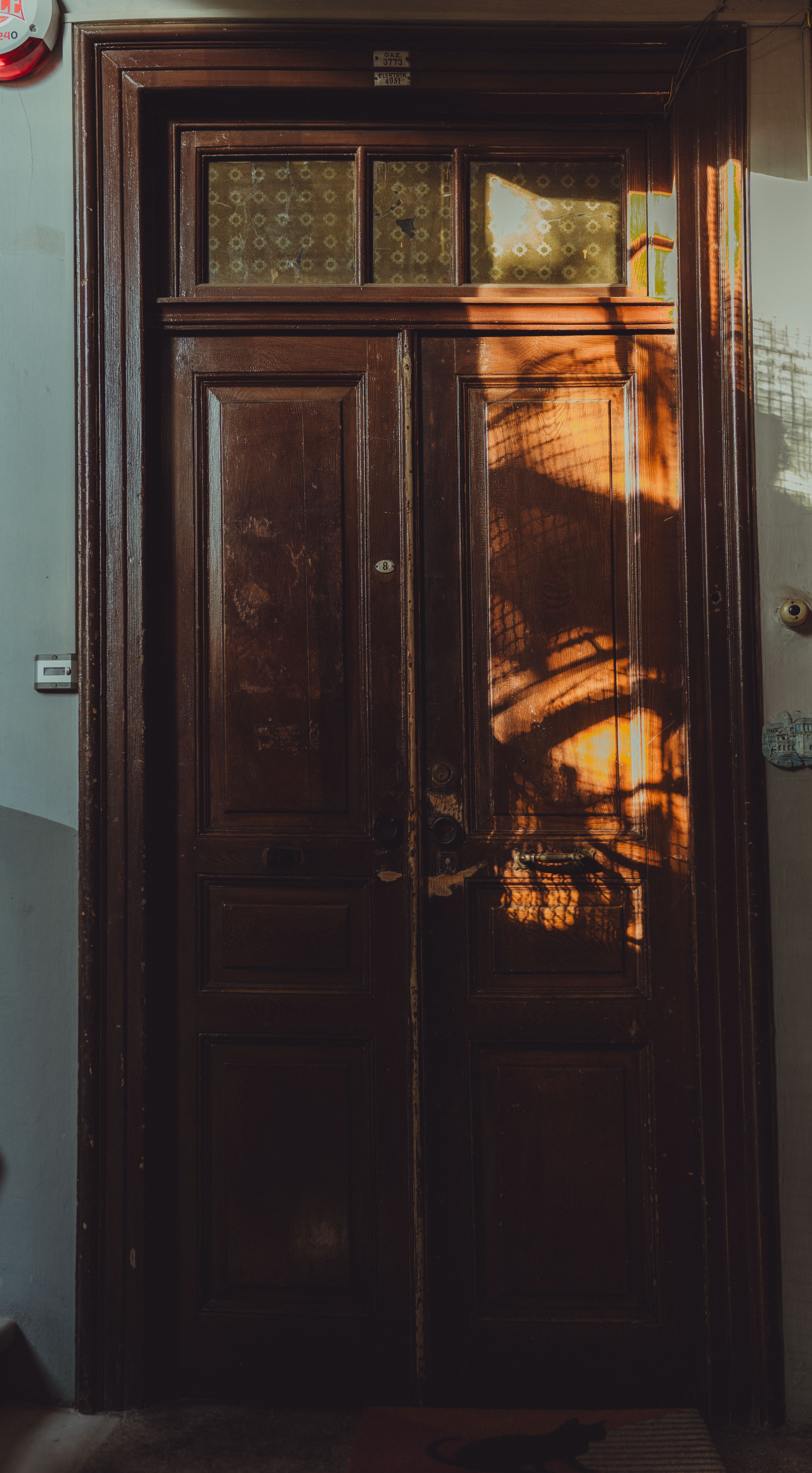 Shadow on Wooden Doors · Free Stock Photo