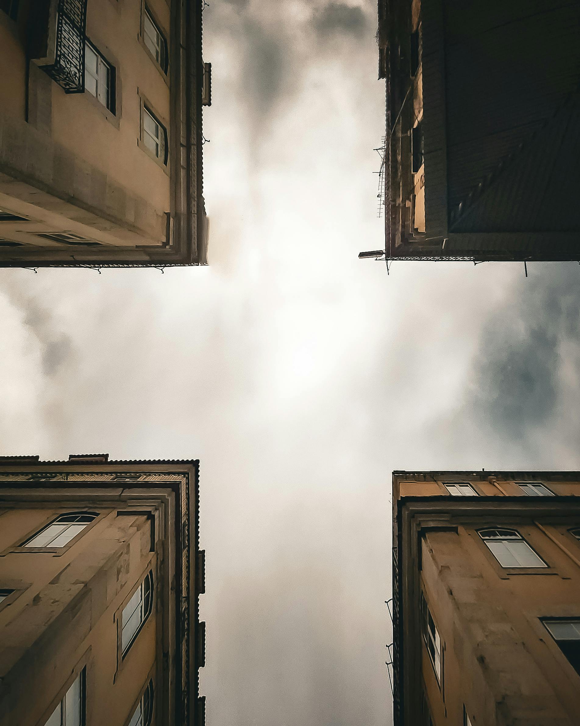Geometric Brick Residential Building · Free Stock Photo