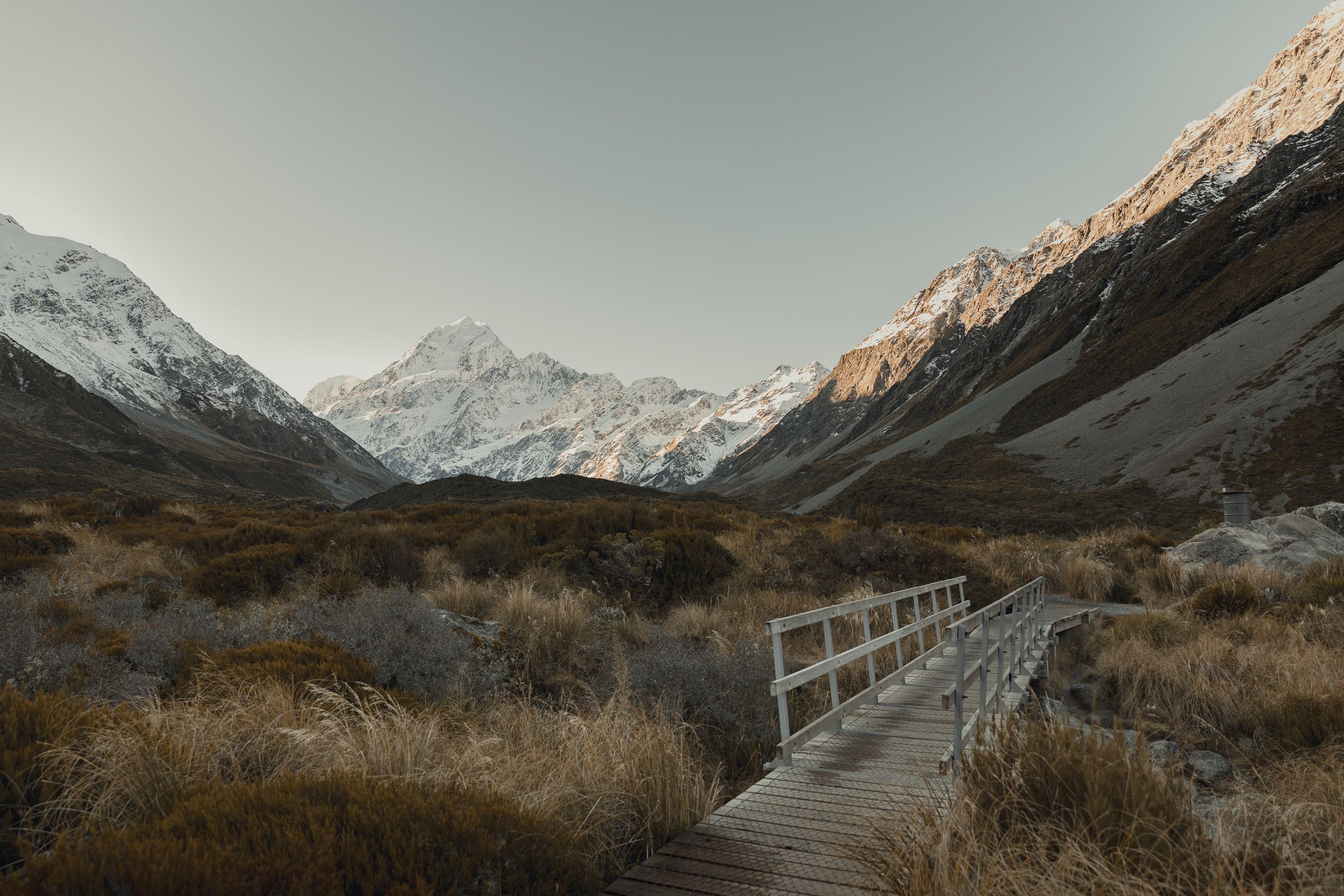 Wooden Footpath Leading to Mount Cook, New Zealand · Free Stock Photo