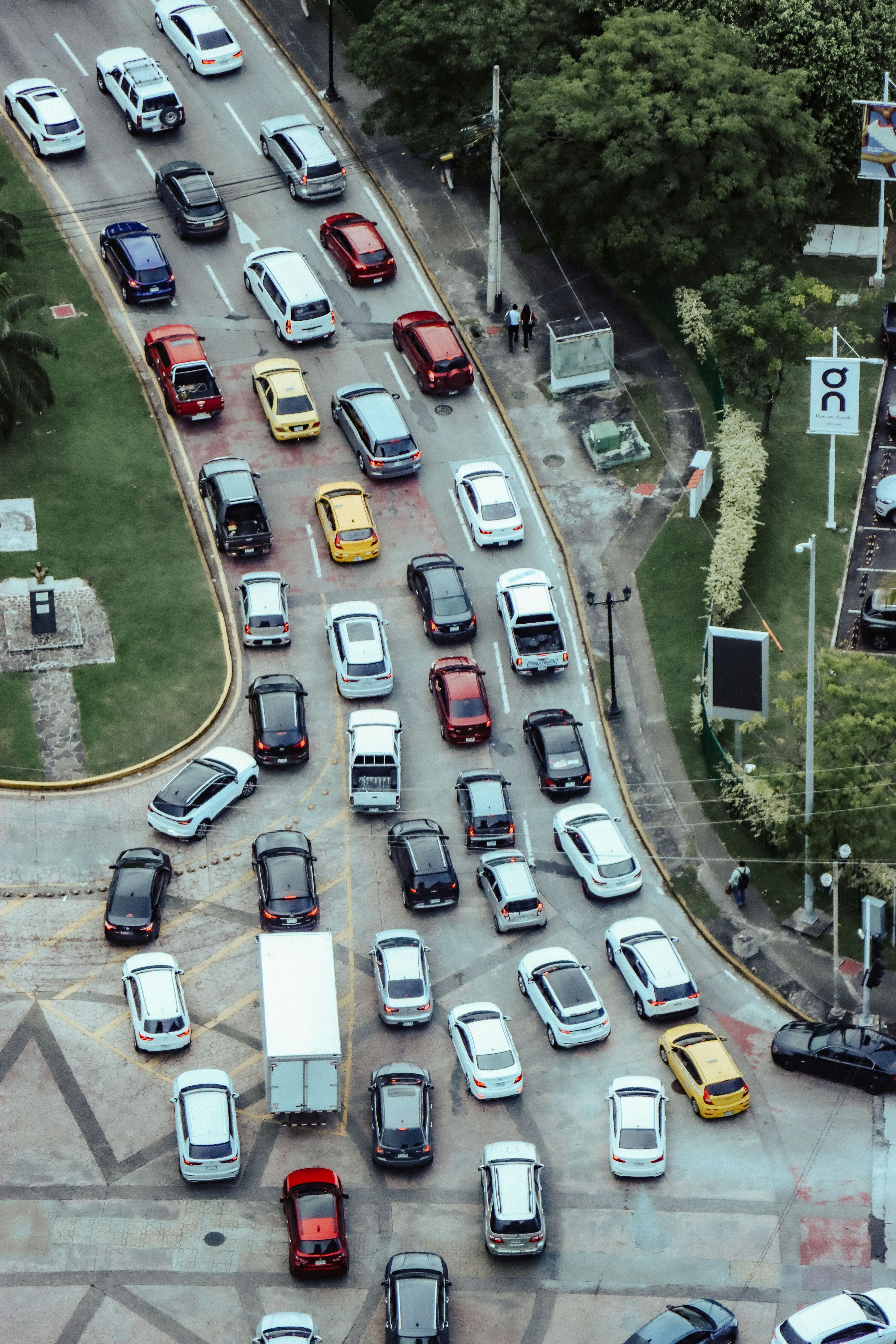Aerial View of a Traffic Jam · Free Stock Photo