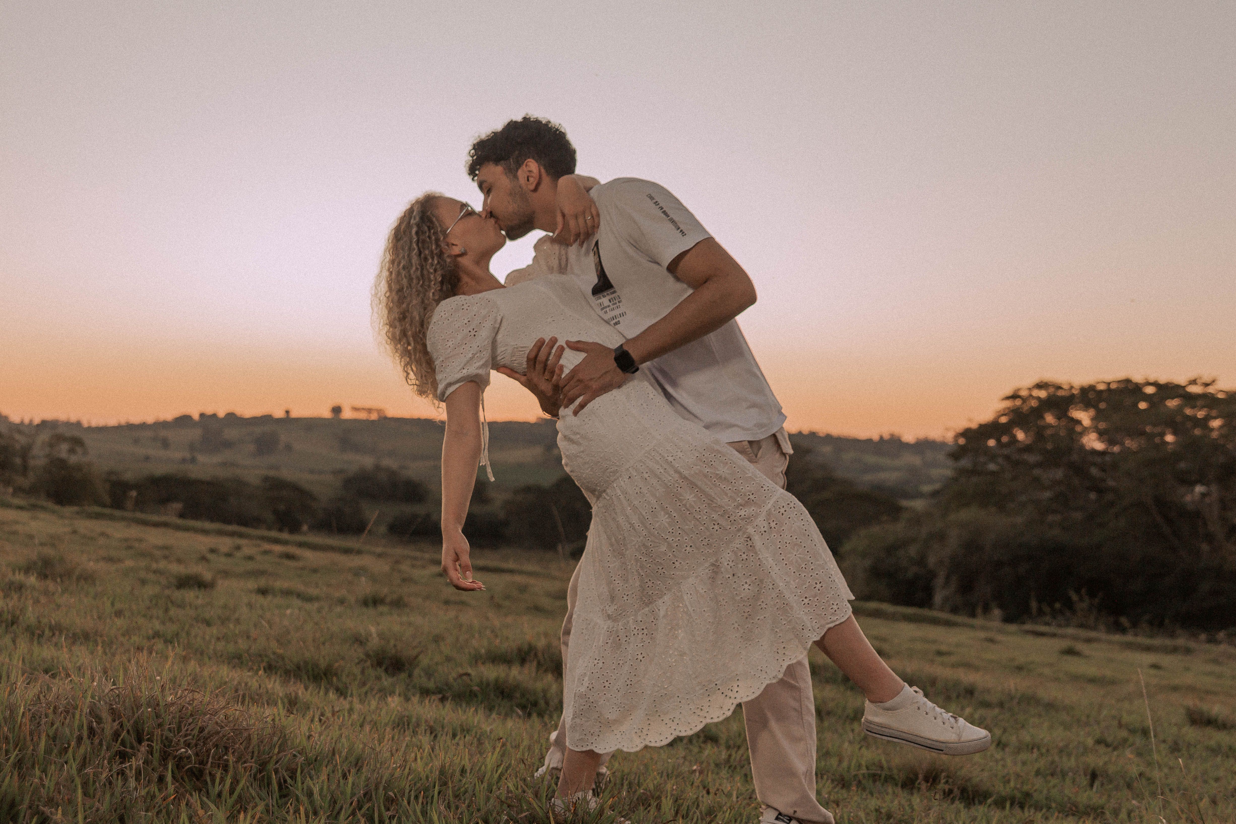 Couple on golden hour photography · Free Stock Photo