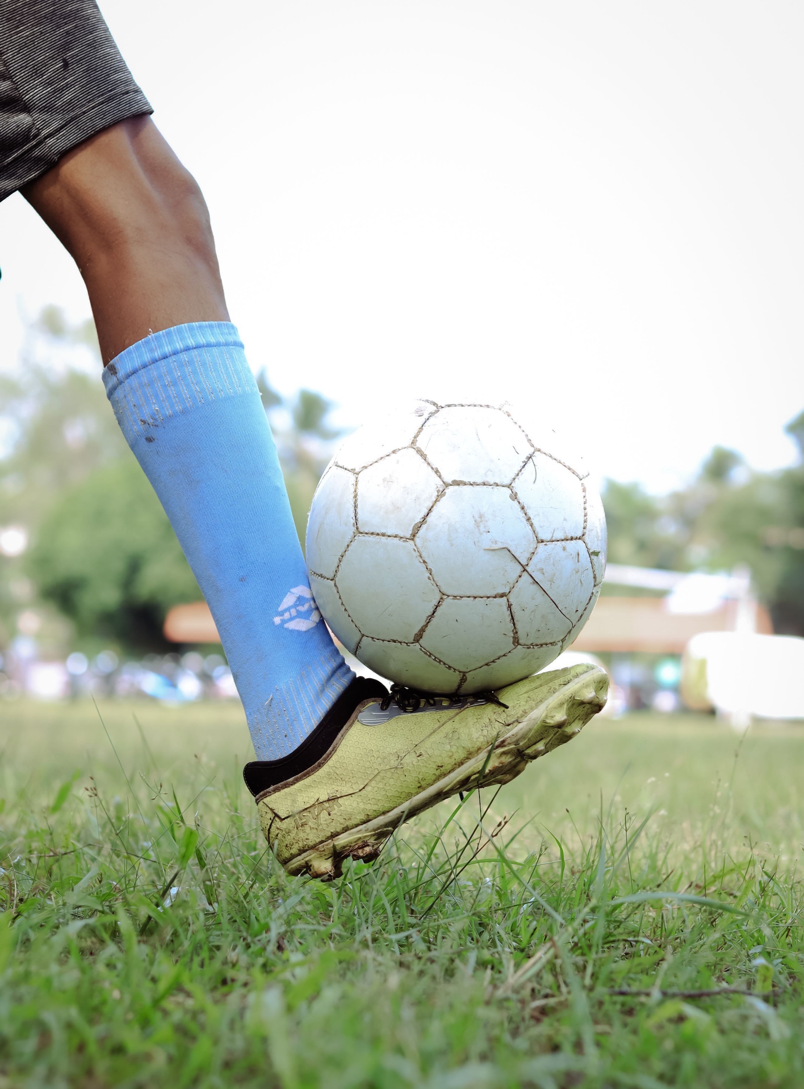 Leg of Person Playing Soccer · Free Stock Photo